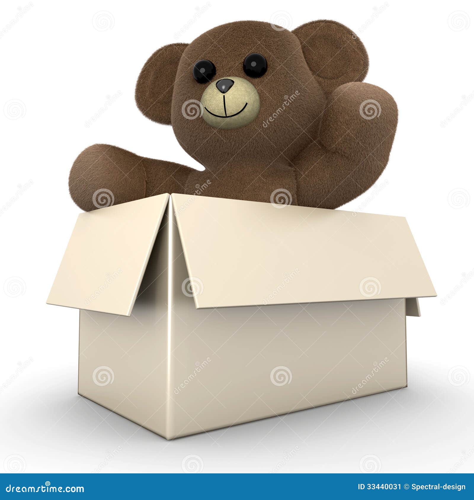 Teddy in a Box stock illustration. Illustration of package - 33440031