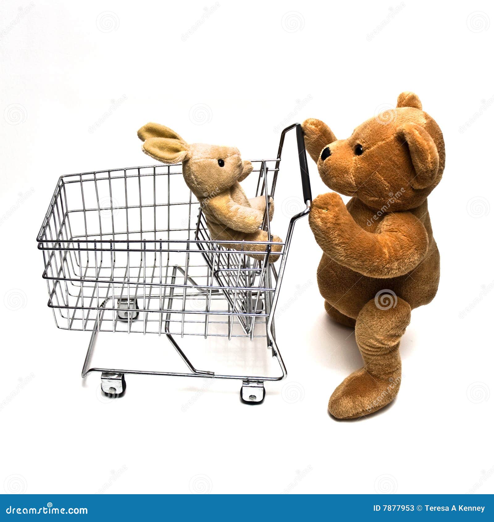 Teddy and Cart stock image. Image of stuffed, pushing - 7877953