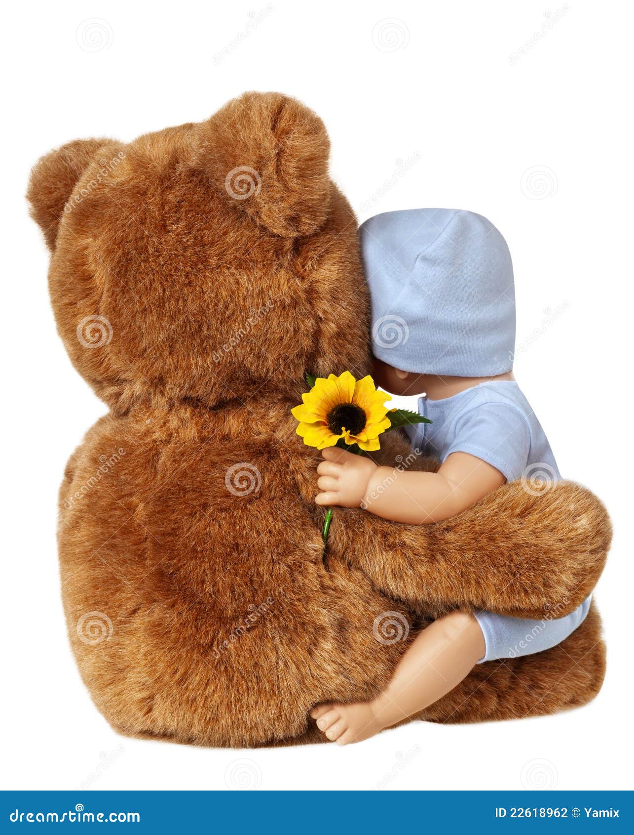 Teddy and Doll stock photo. Image of baby, animal, child - 22618962