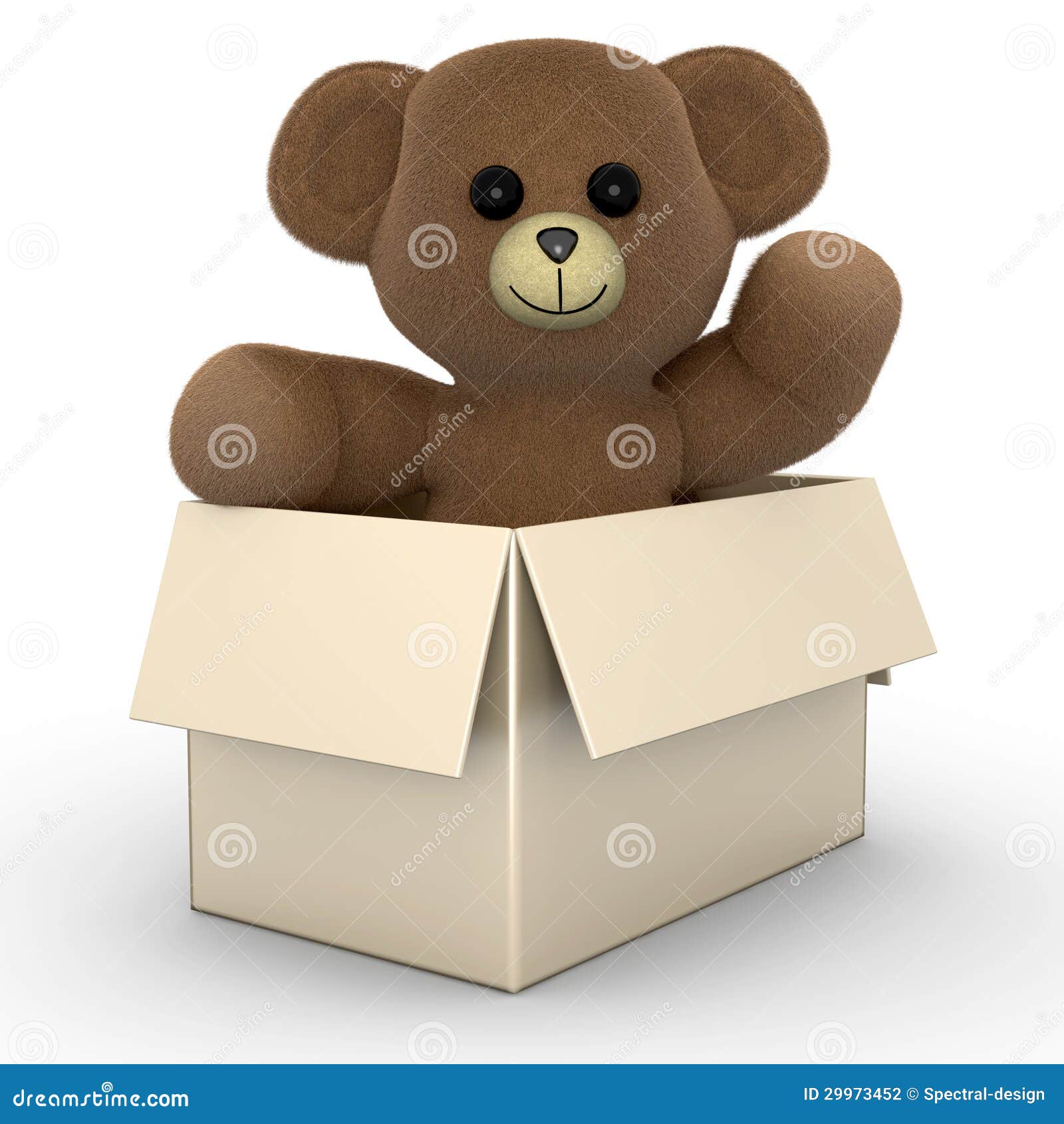 Teddy in a Box stock illustration. Illustration of animal - 29973452