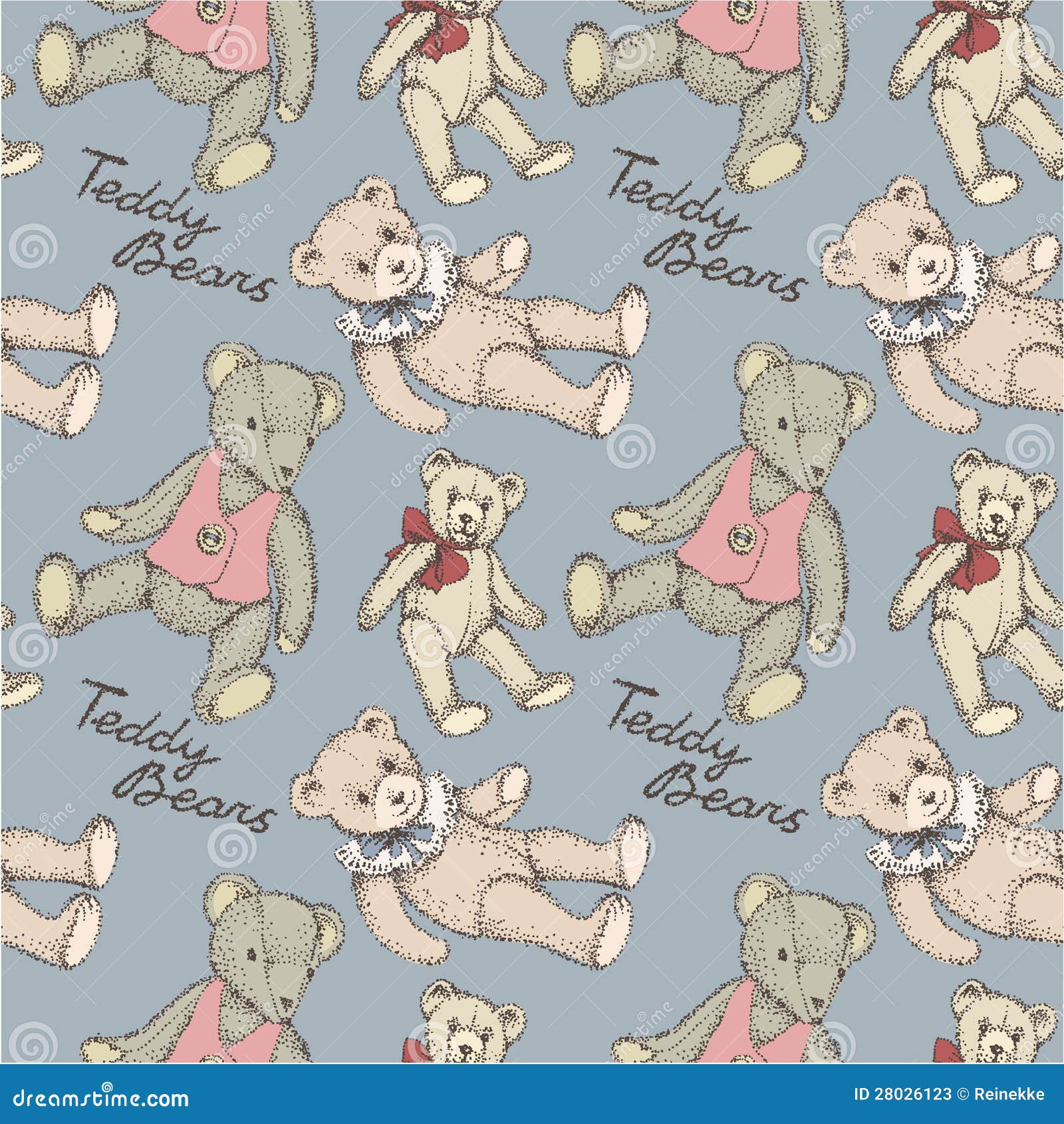 Teddy pattern stock vector. Illustration of object, tile - 28026123