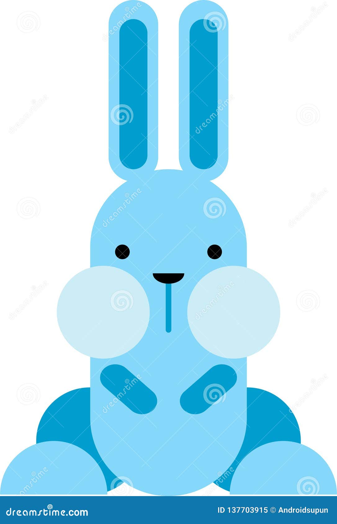 Flat design rabbit icon stock vector. Illustration of figure - 137703915