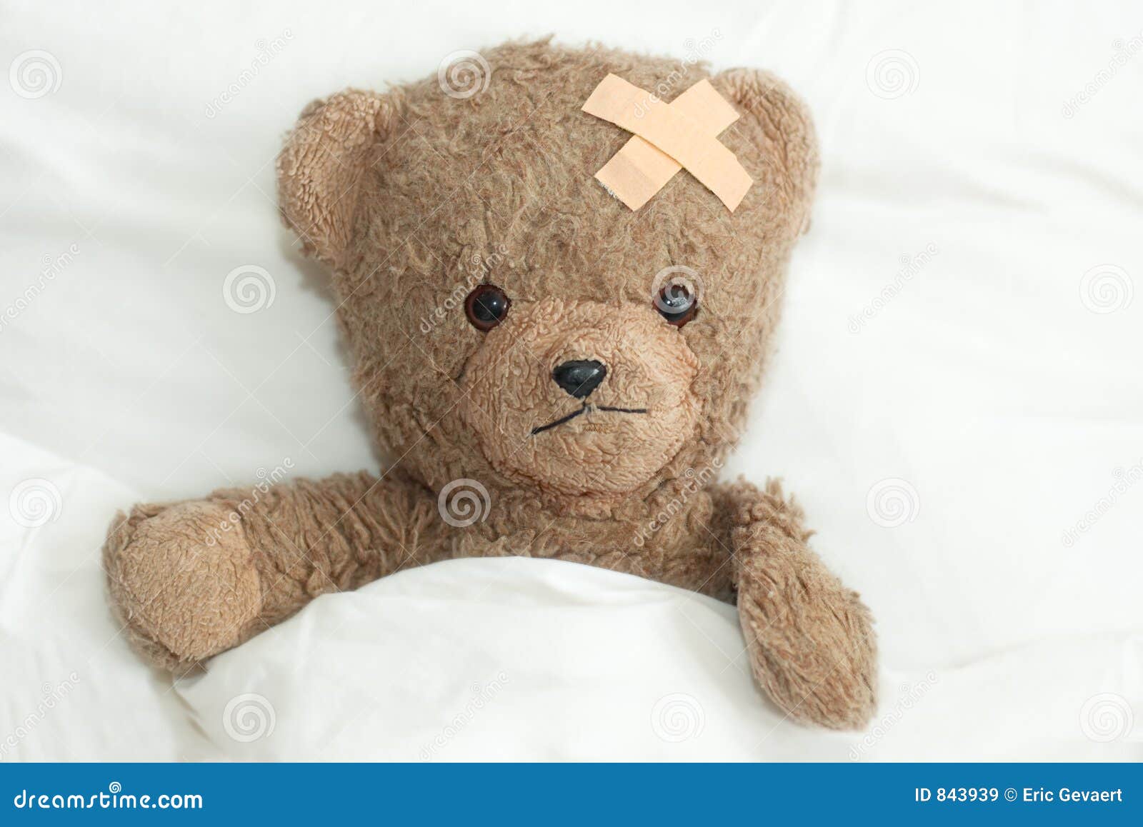 Teddy is sick stock image. Image of infant, illness, bedtime - 843939