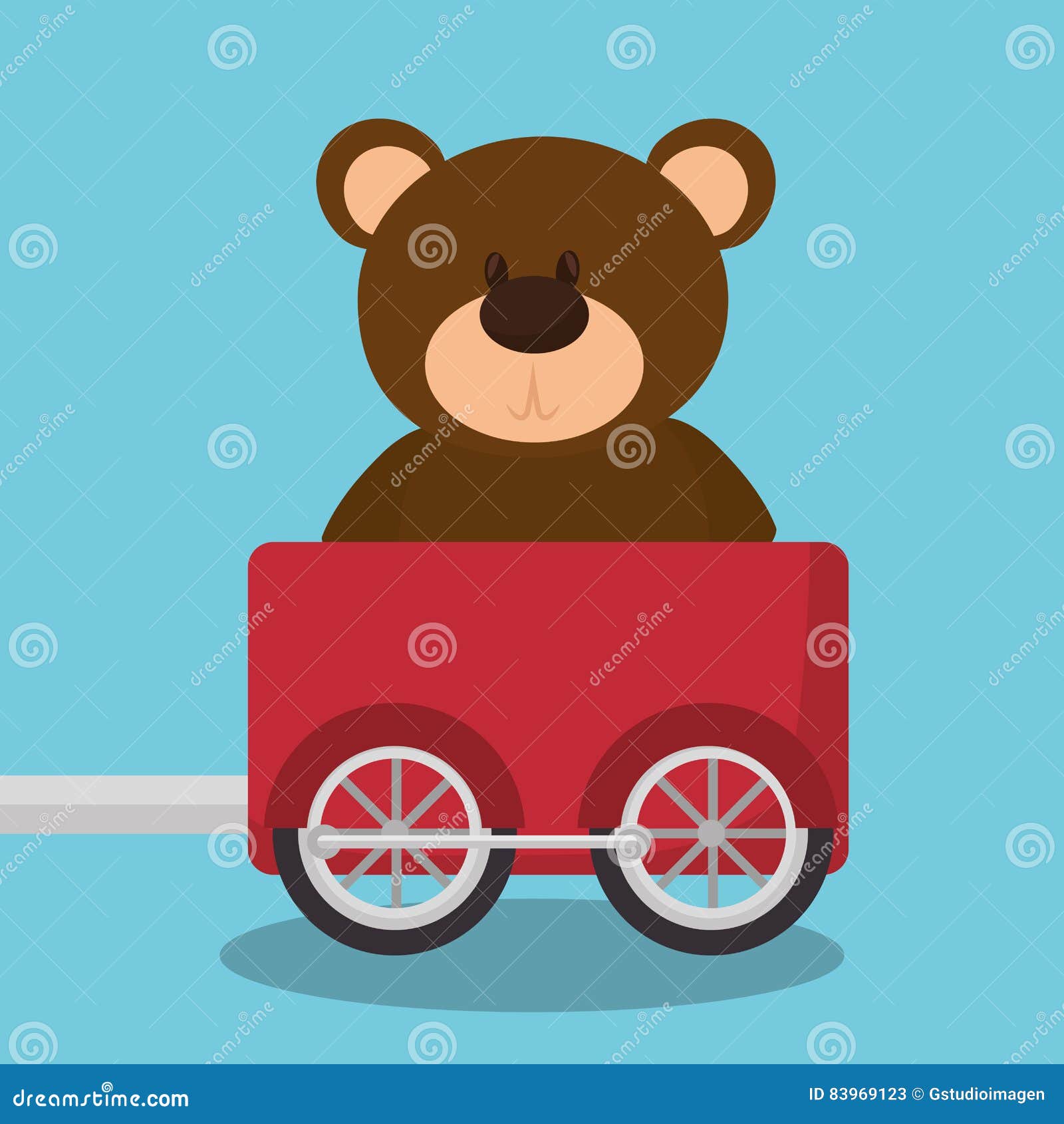 Teddy in train wagon stock illustration. Illustration of tedy - 83969123
