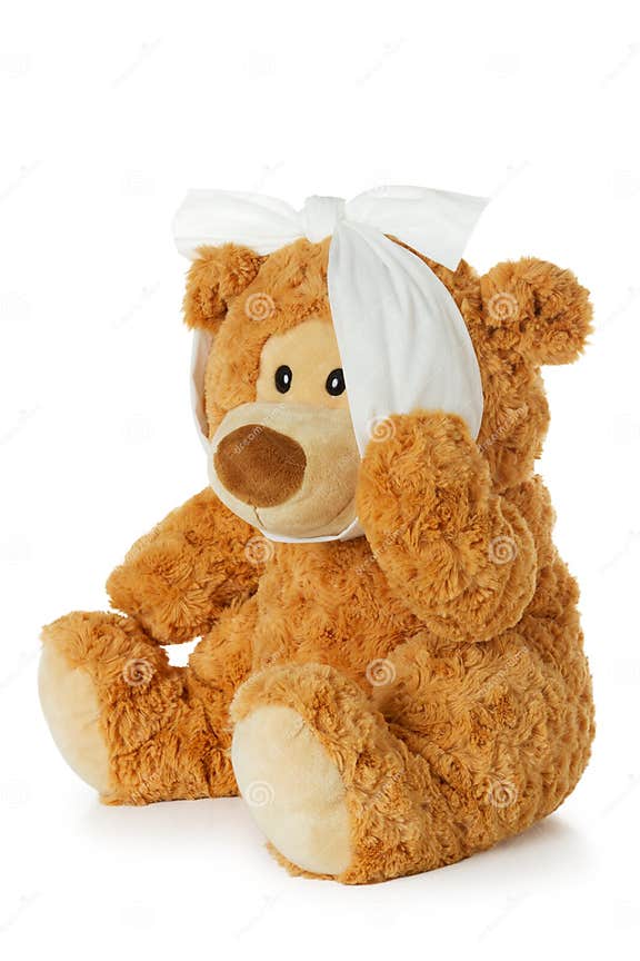 Teddybear with toothache stock image. Image of brown - 24409901