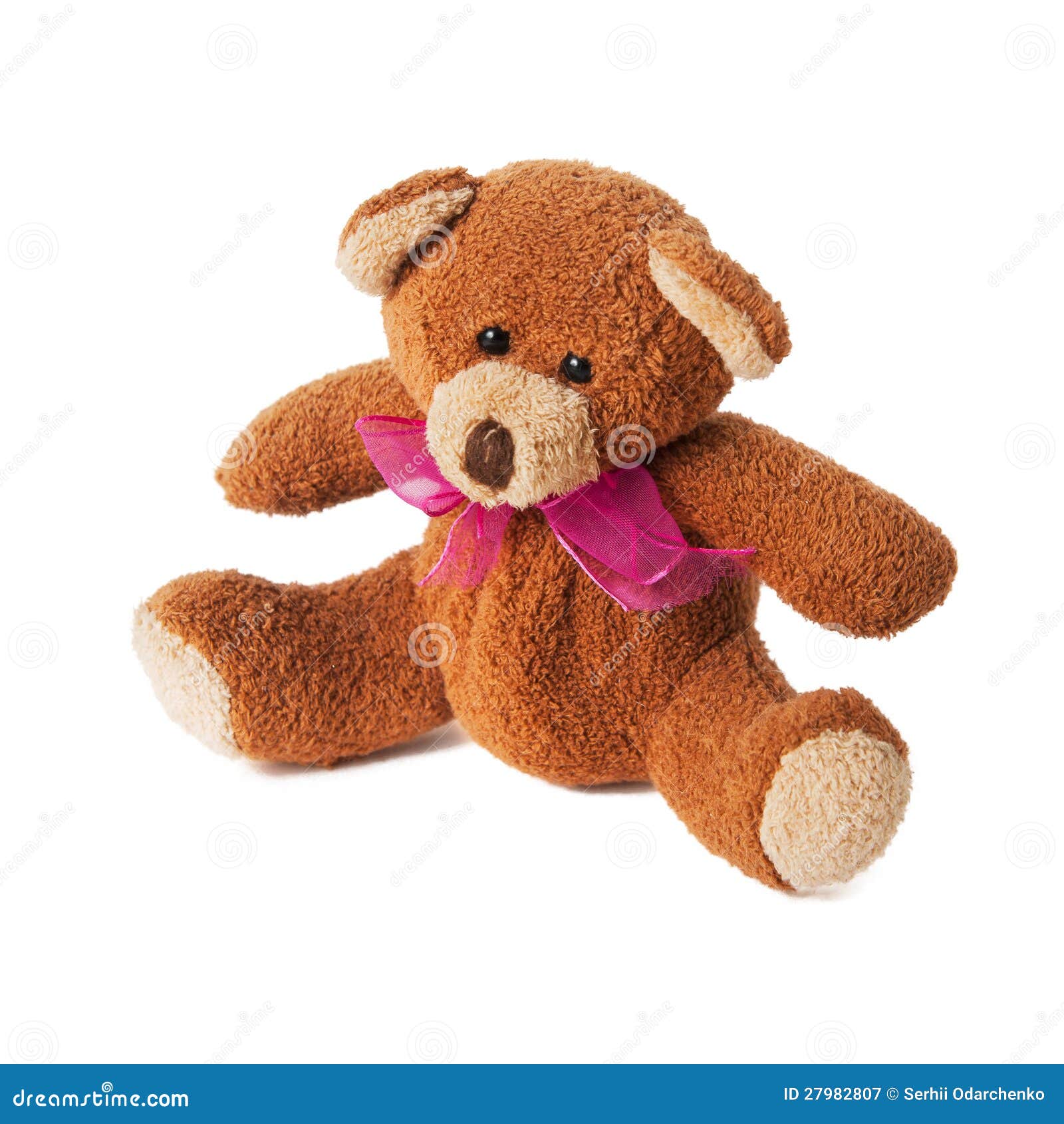 Teddybeer met rode boog stock afbeelding. Image of snoezig - 27982807