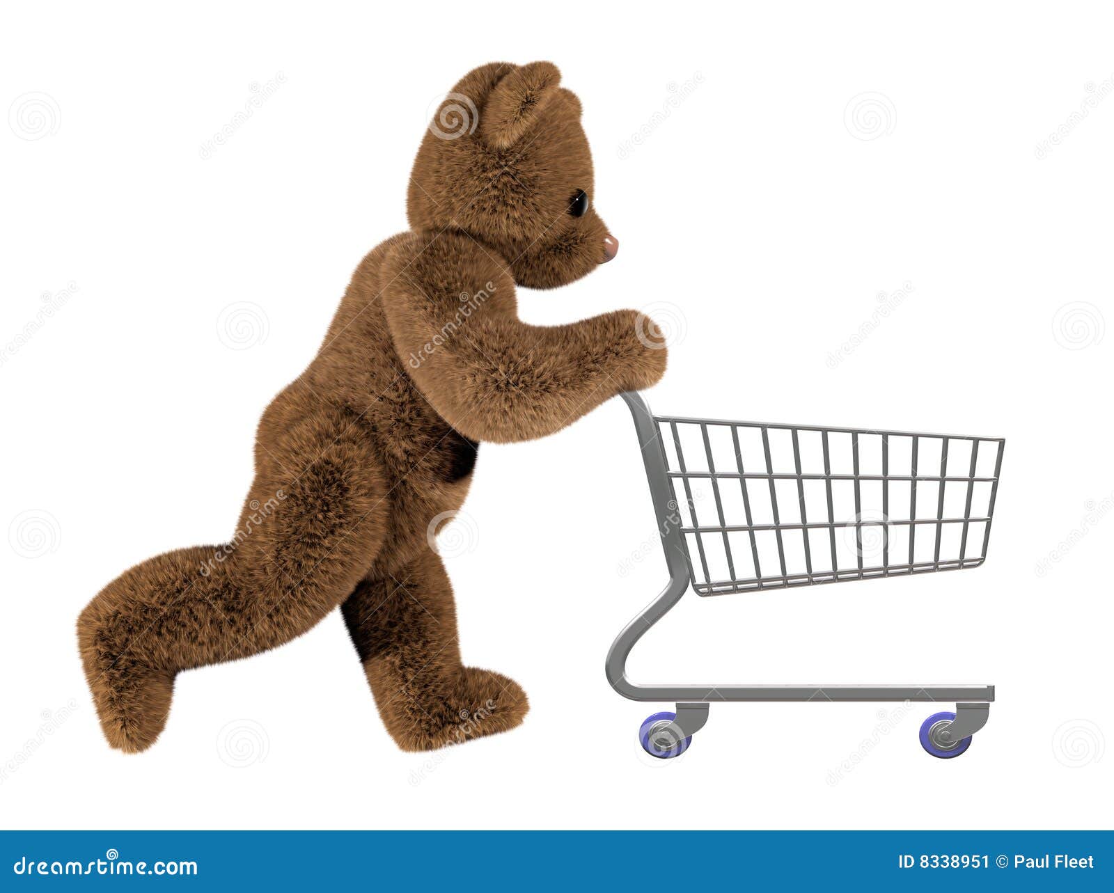 Teddys shopping trolley stock illustration. Illustration of supermarket ...