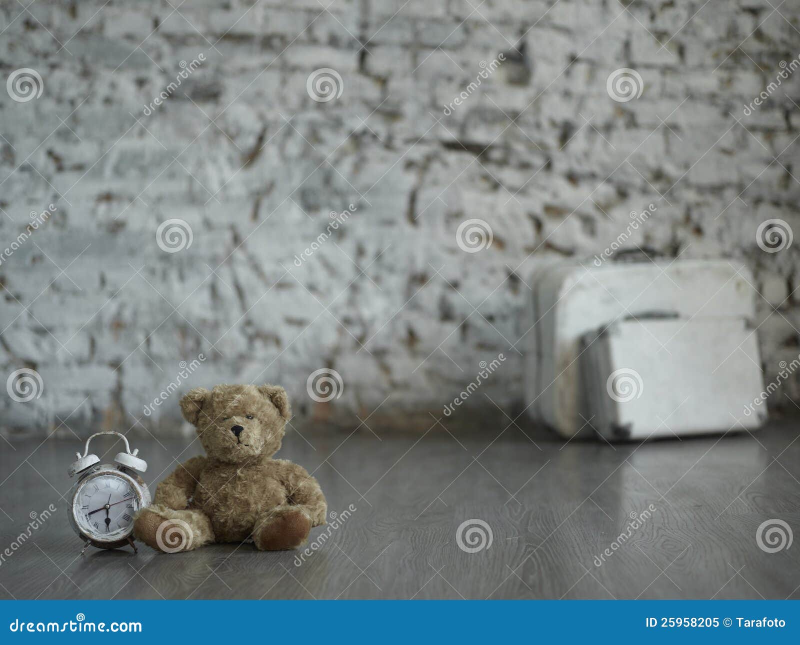 Teddytime stock image. Image of wall, interior, vintage - 25958205