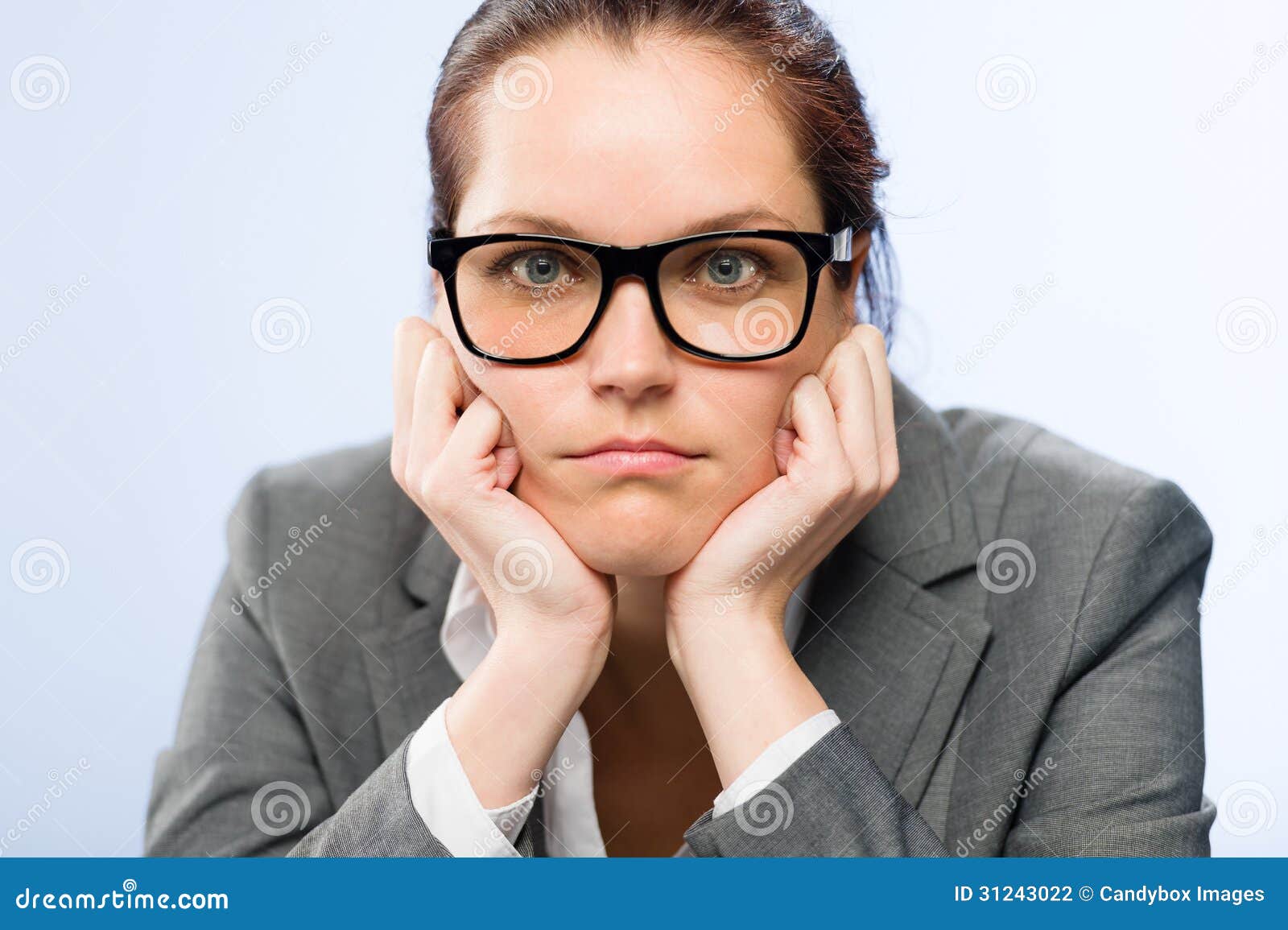 Tedious Job Woman Bored at Work Stock Photo - Image of portrait ...