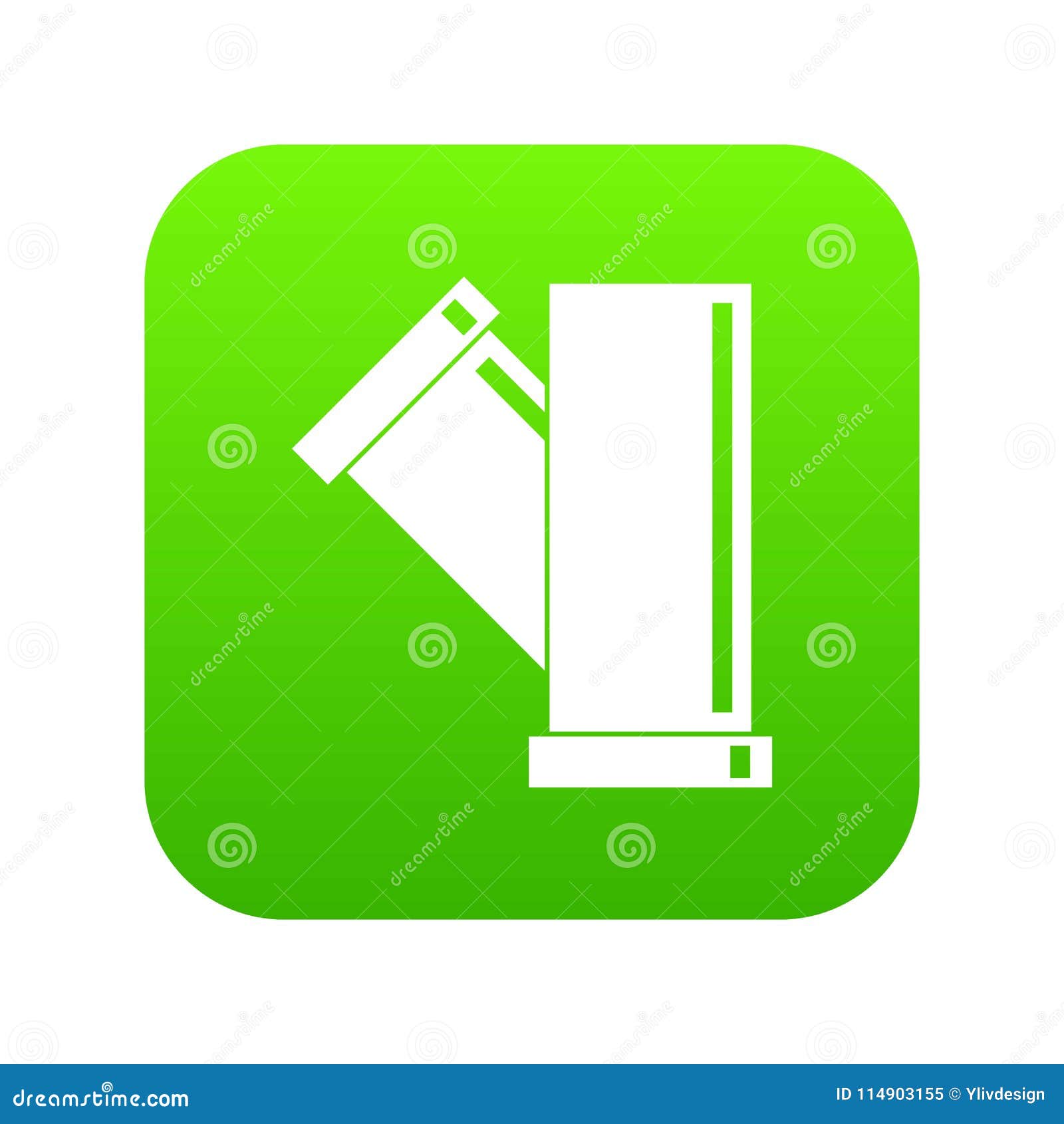 Tee Fitting Pipe Icon Digital Green Stock Vector - Illustration of ...