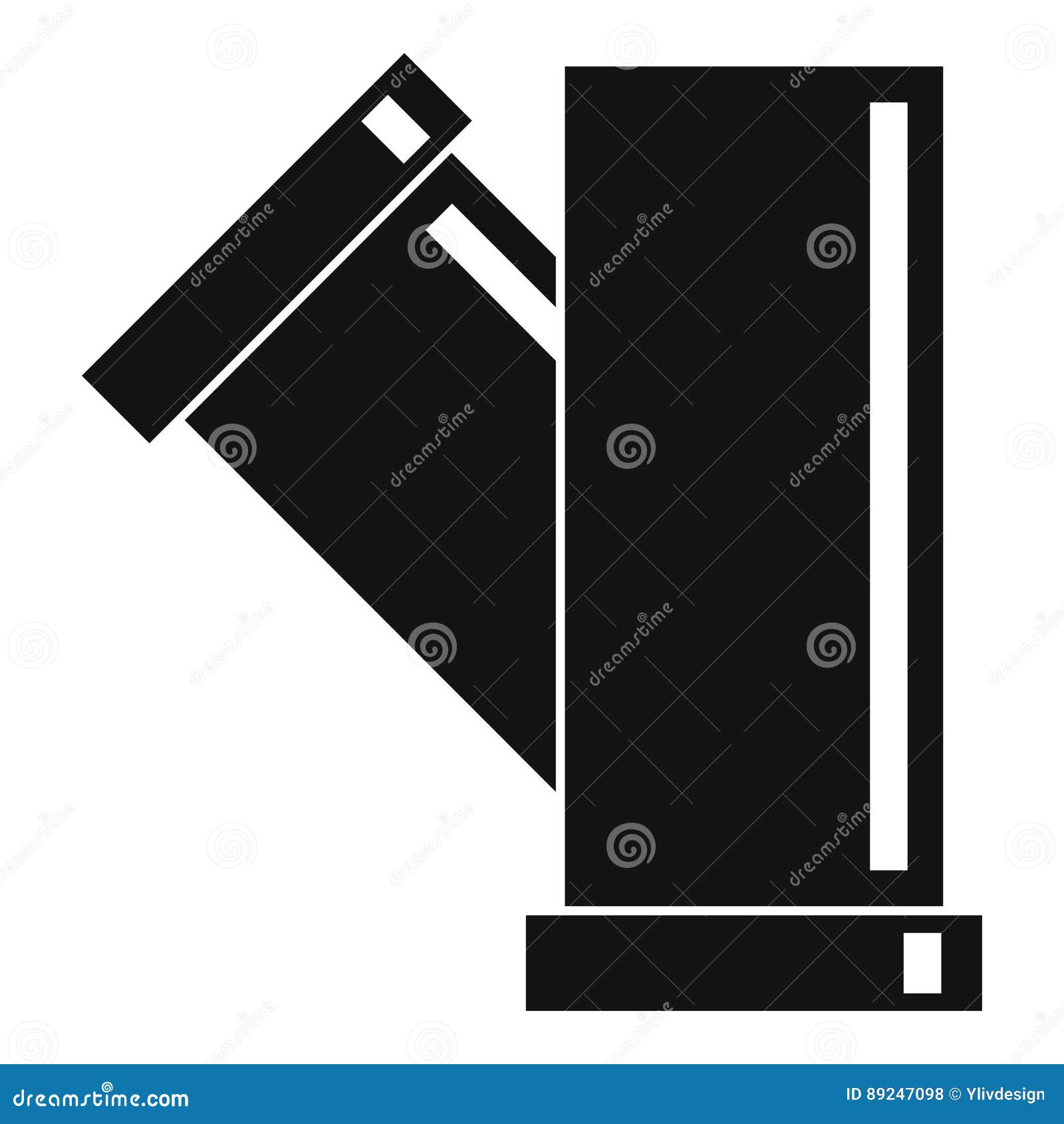 Tee Fitting Pipe Icon, Simple Style Stock Vector - Illustration of ...