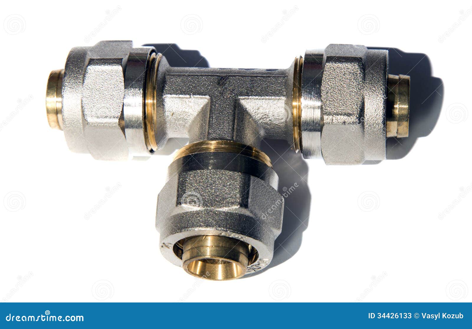 Tee fittings stock image. Image of plumbing, service - 34426133