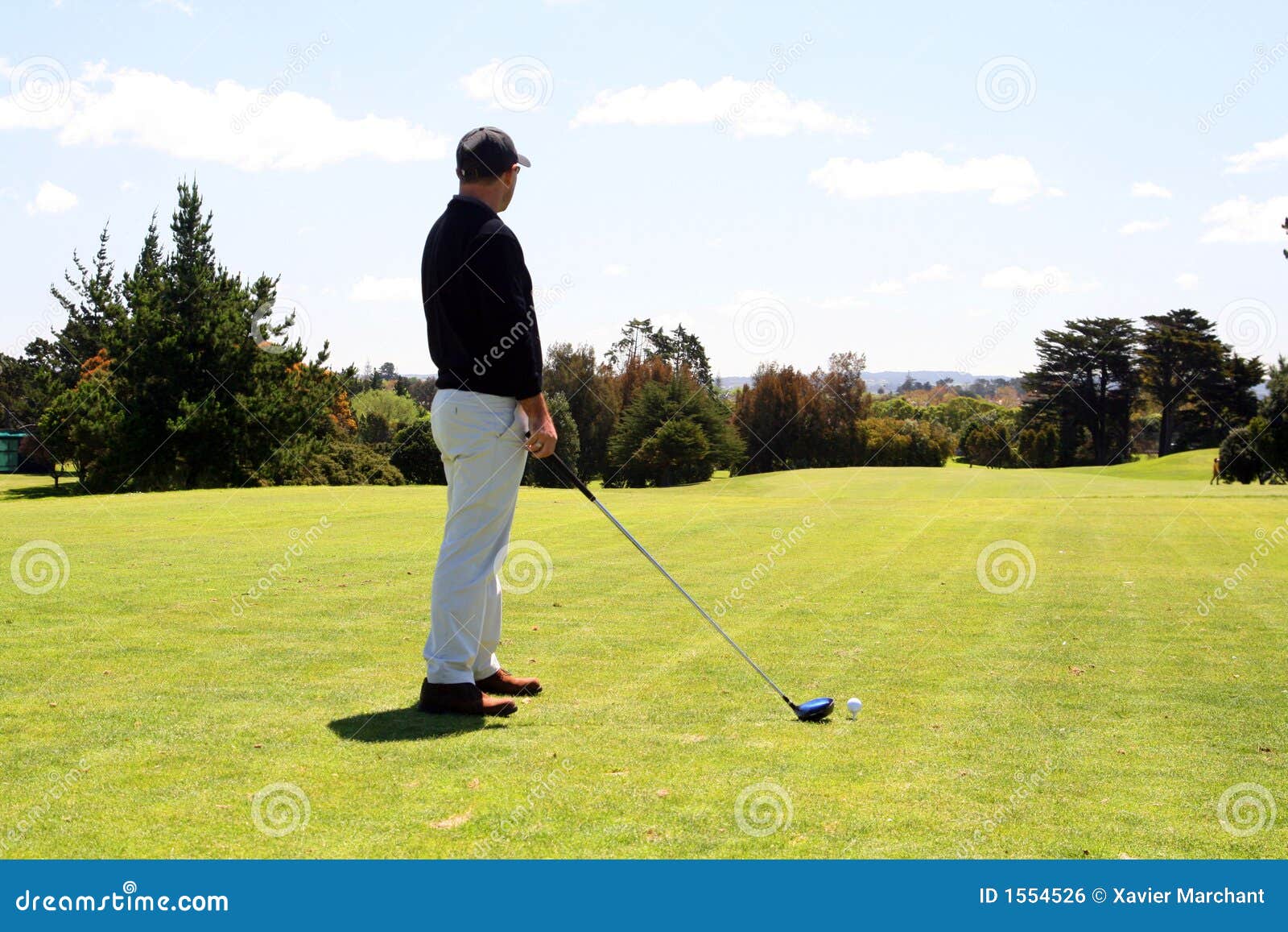 Tee off stock photo. Image of practice, green, driver - 1554526