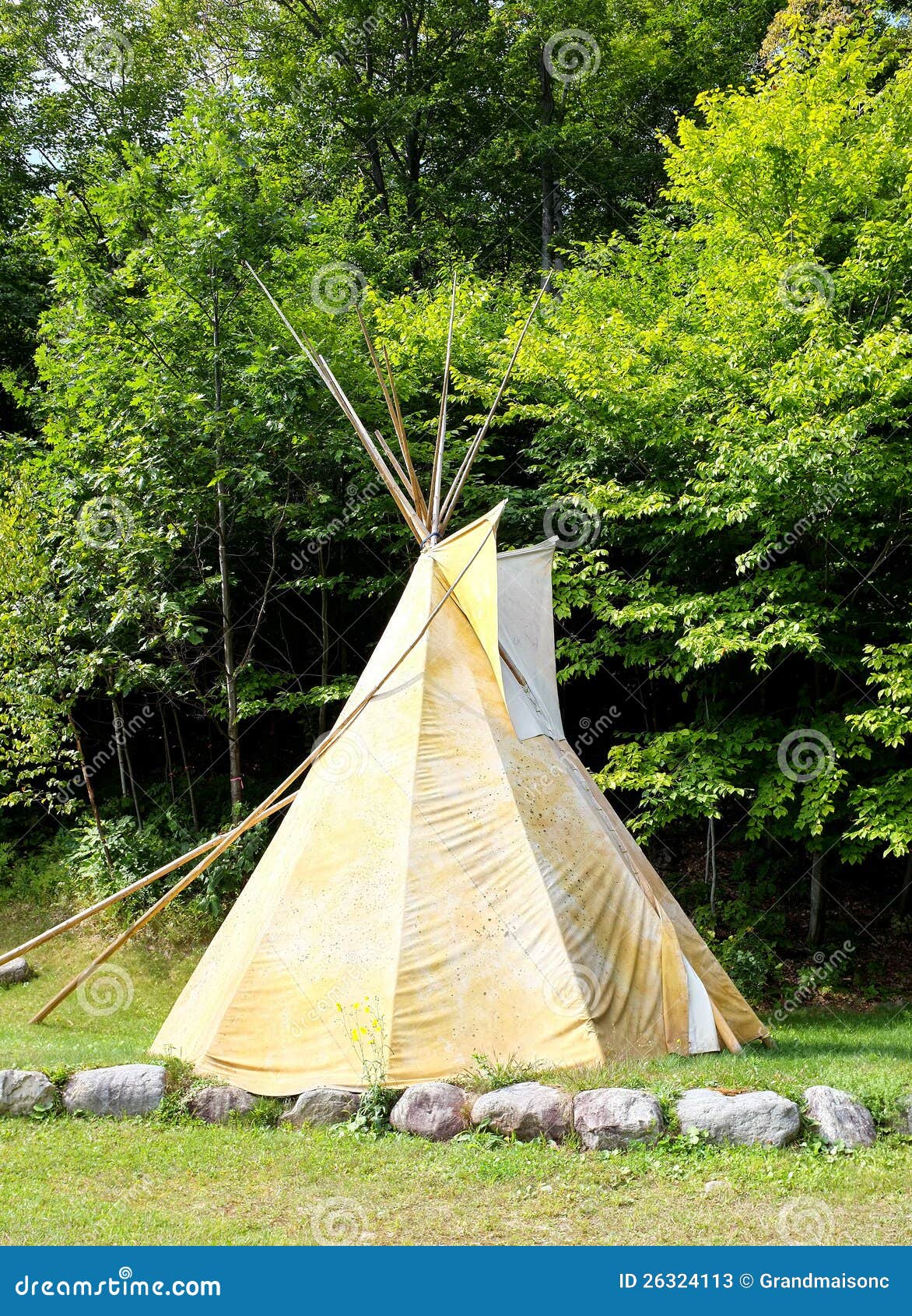 Tee pee stock image. Image of park, domicile, pole, native - 26324113