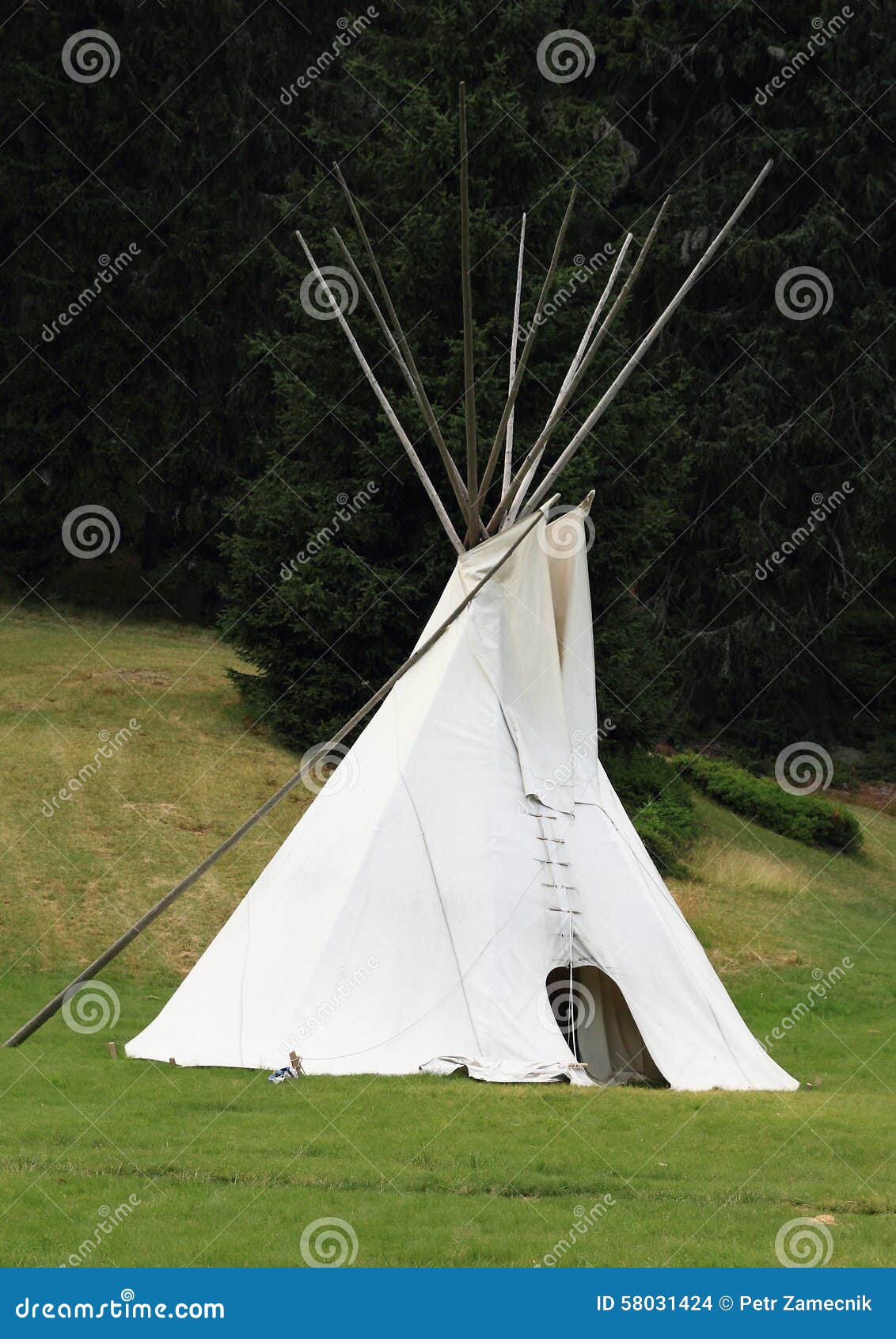 Tee-pee stock photo. Image of grass, stand, white, green - 58031424
