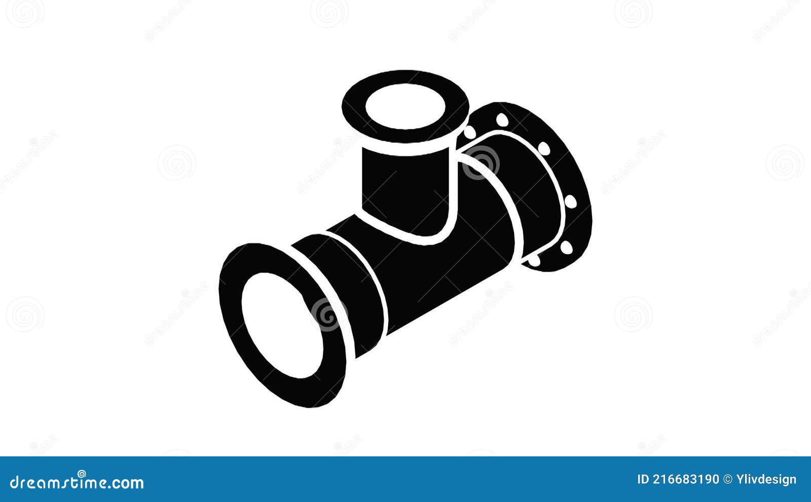 Tee pipe icon animation stock footage. Video of isolated - 216683190