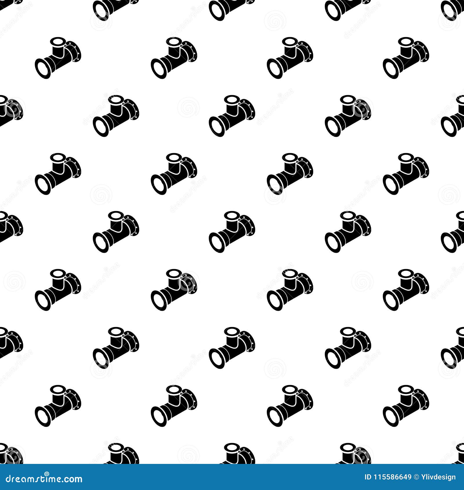 Tee Pipe Pattern Vector Seamless Stock Vector - Illustration of ...