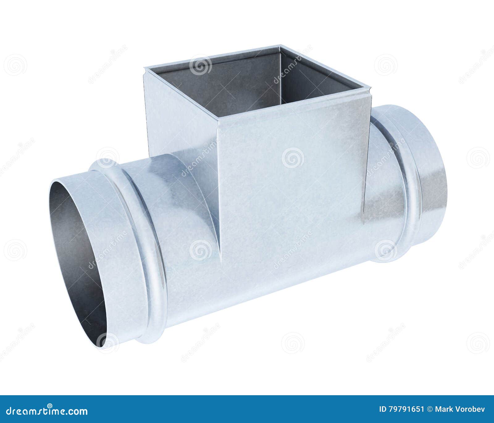 Tee Pipe Reducer Isolated on a White Background. 3d Rendering Stock ...
