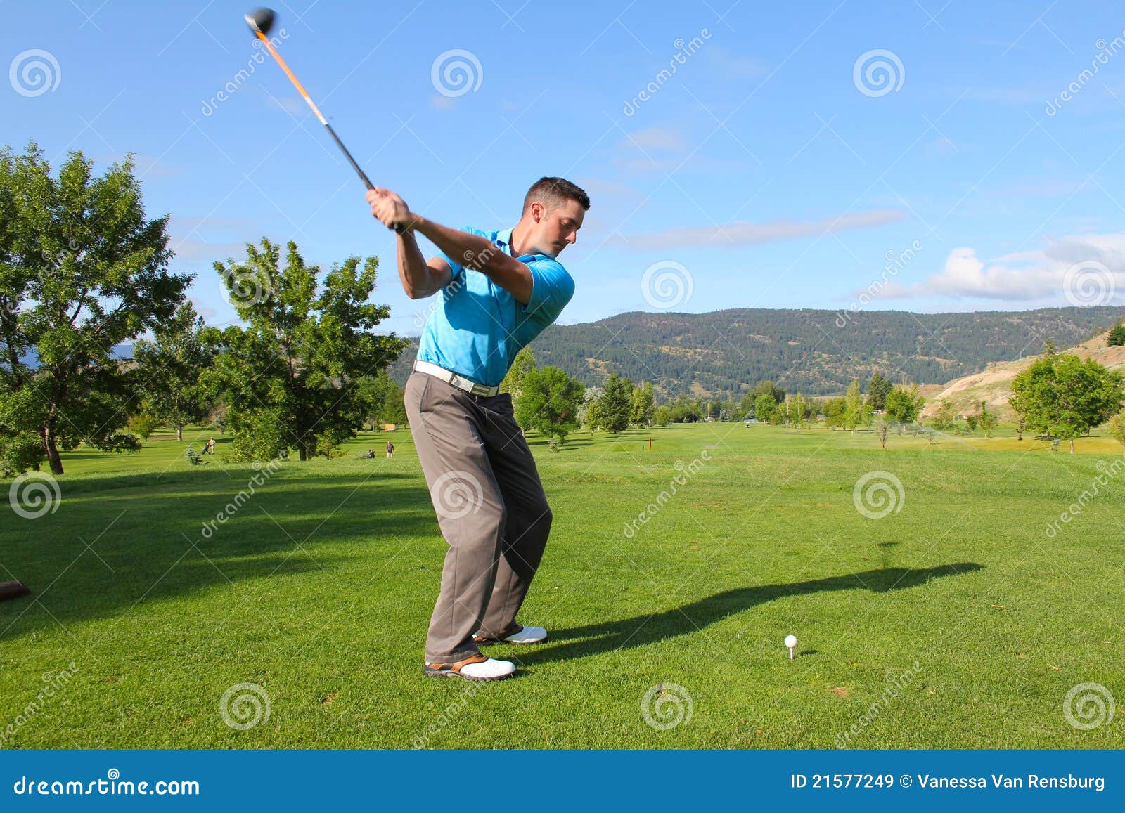 Tee shot stock image. Image of compete, outside, active - 21577249