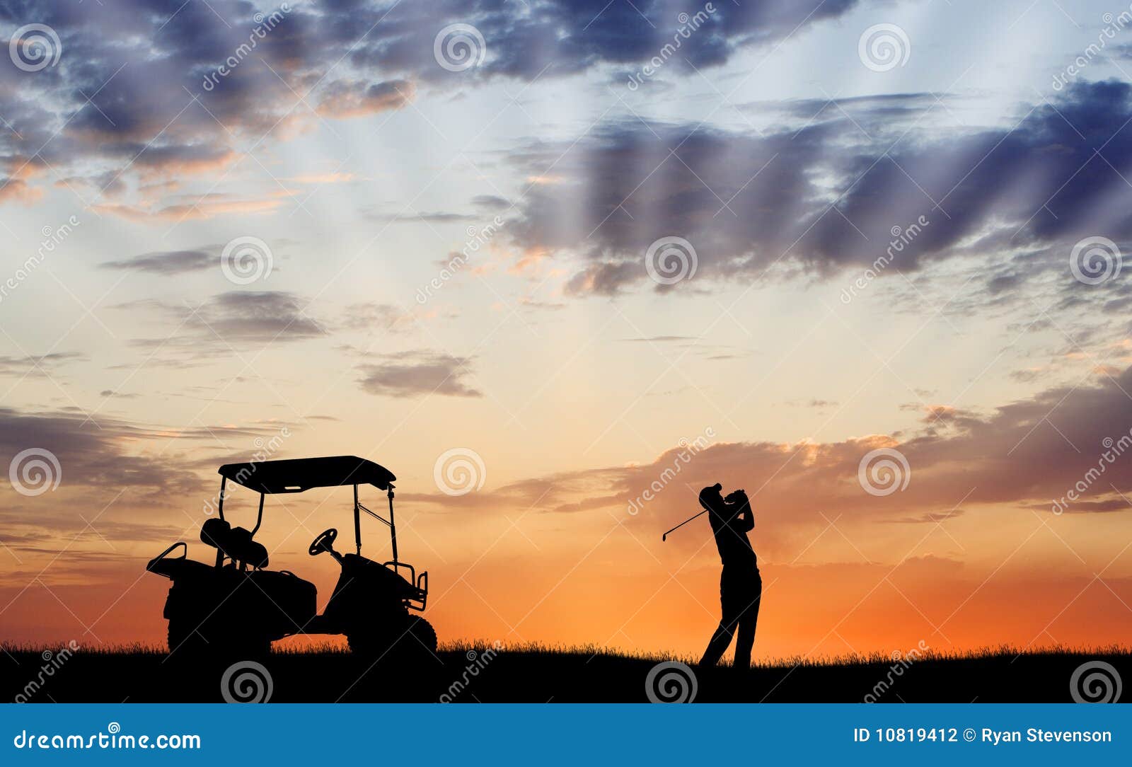 Tee Time stock photo. Image of rays, recreation, grass - 10819412