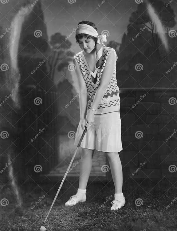 Teed up and ready to play stock image. Image of concentration - 51997985