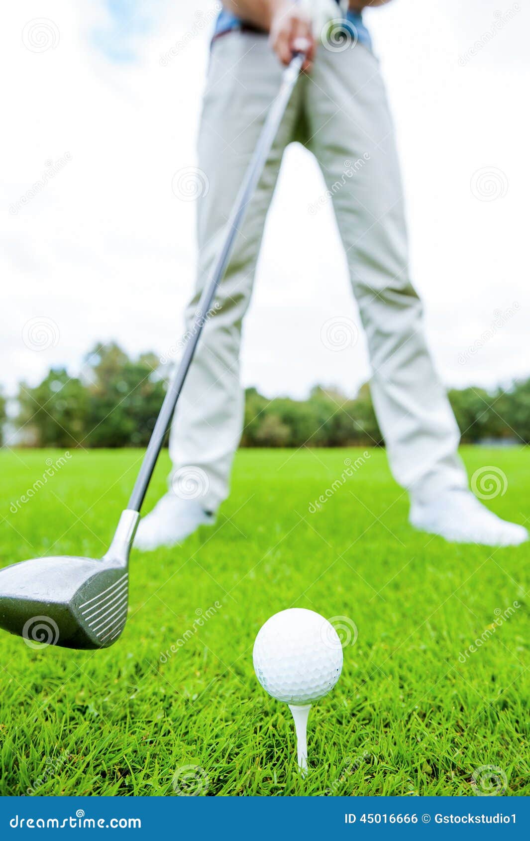 Teeing off. stock photo. Image of leisure, expertise - 45016666
