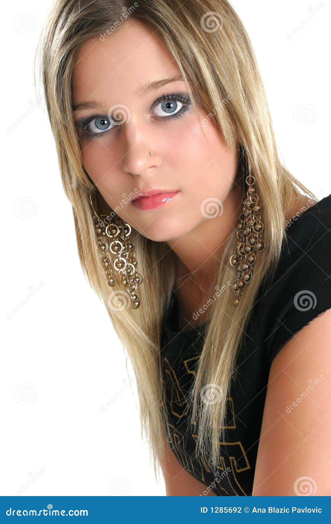Teen beauty-close up 2 stock photo. Image of dressed, gold - 1285692