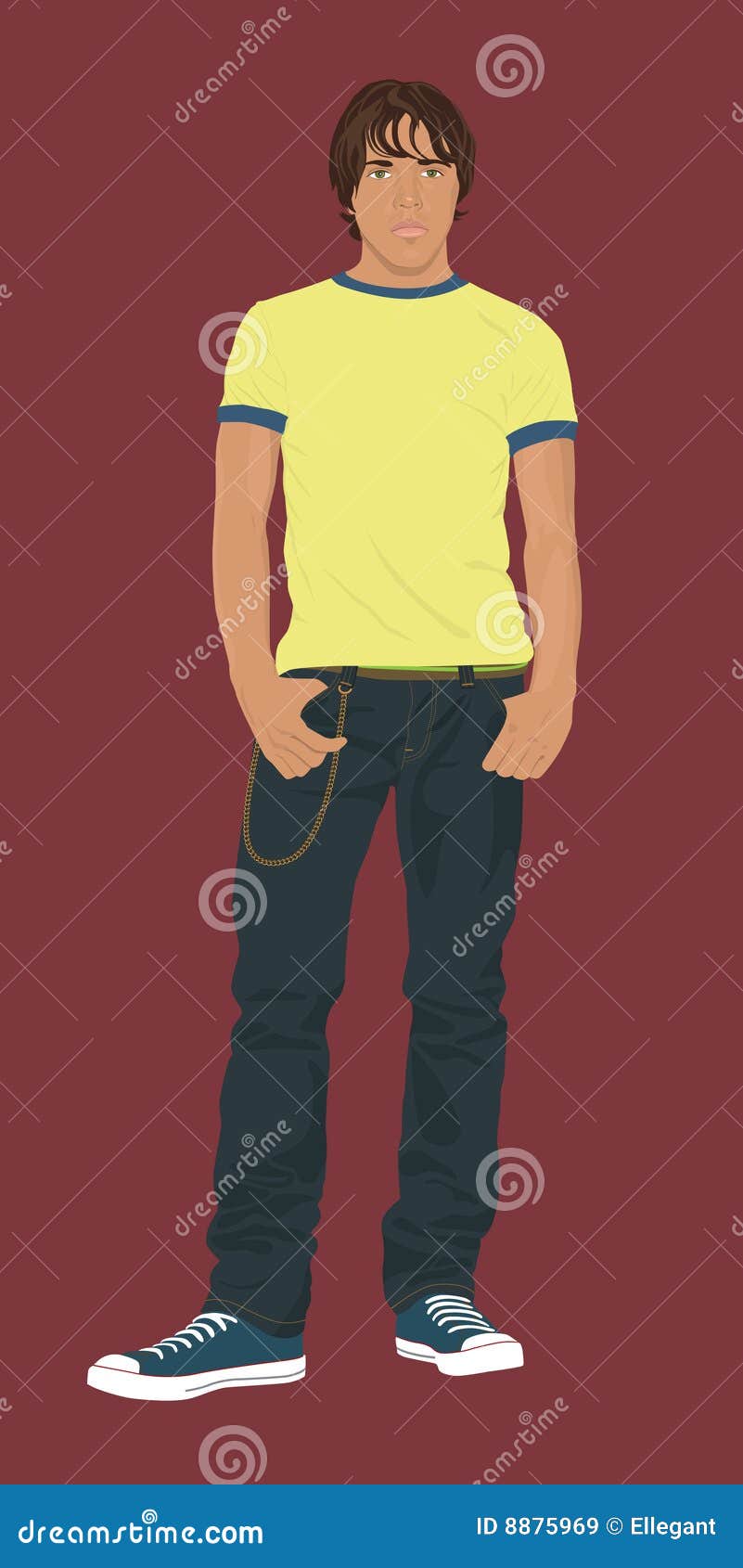 Teen boy stock vector. Illustration of millenial, teenager - 8875969
