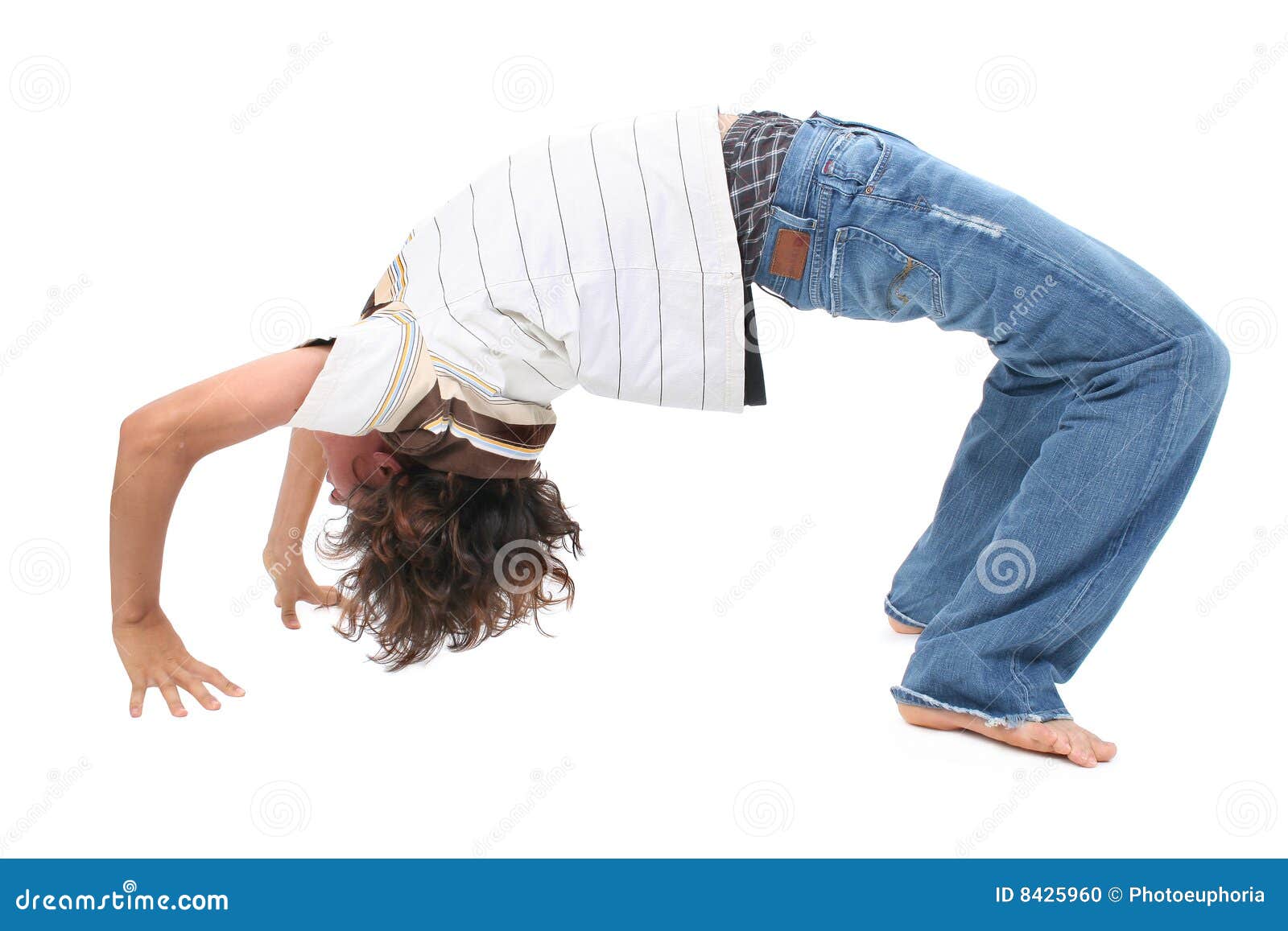 Teen Boy doing Backbend stock photo. Image of gymnastics - 8425960