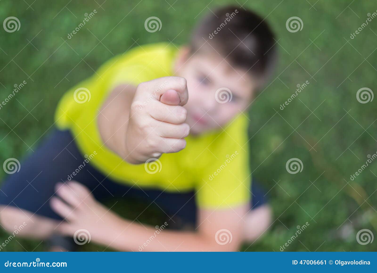 Teen Boy Shows the Hand Gesture Stock Image - Image of teenage, gesture ...