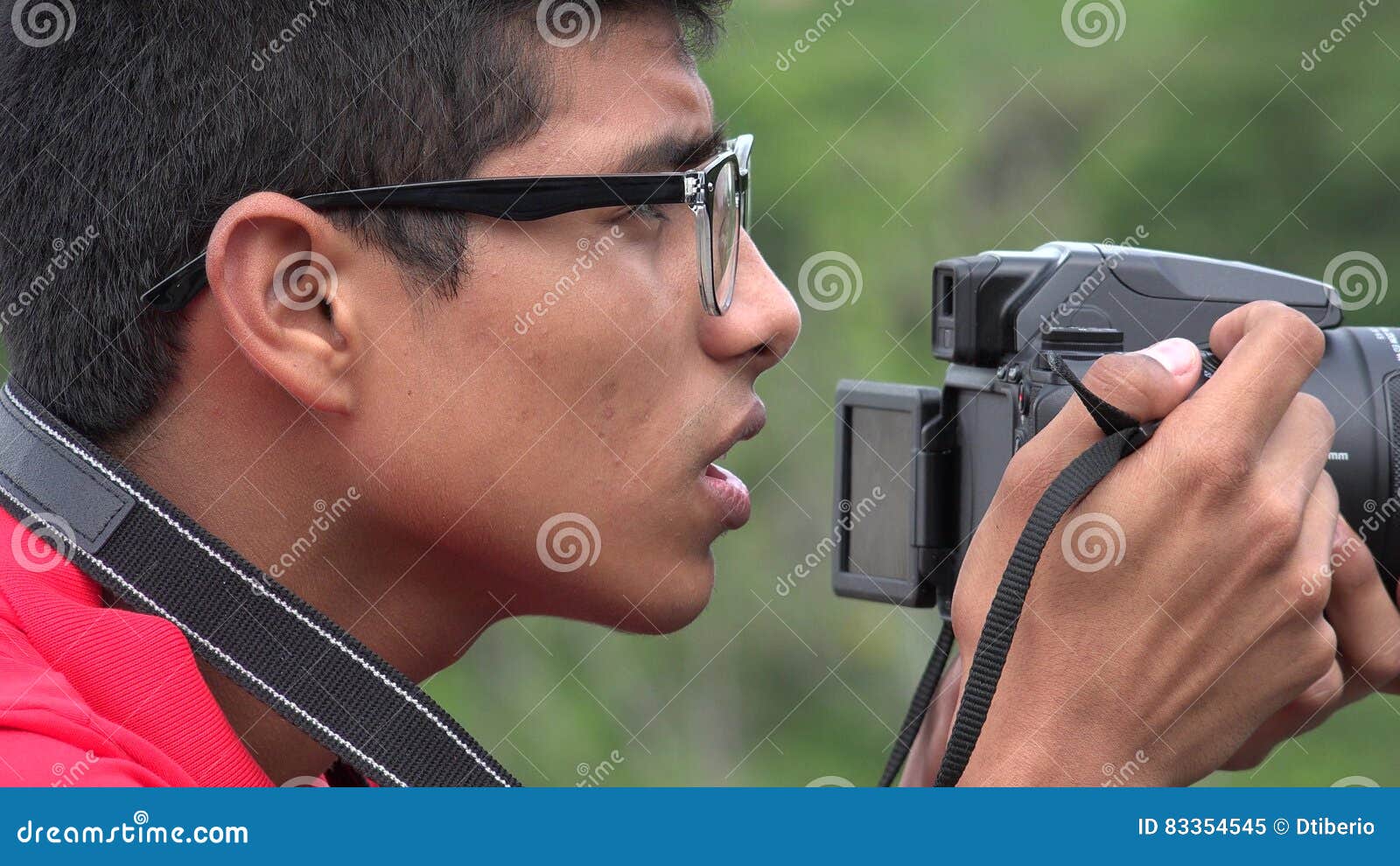 Teen Boy Using Digital Camera Stock Image - Image of young, modern ...