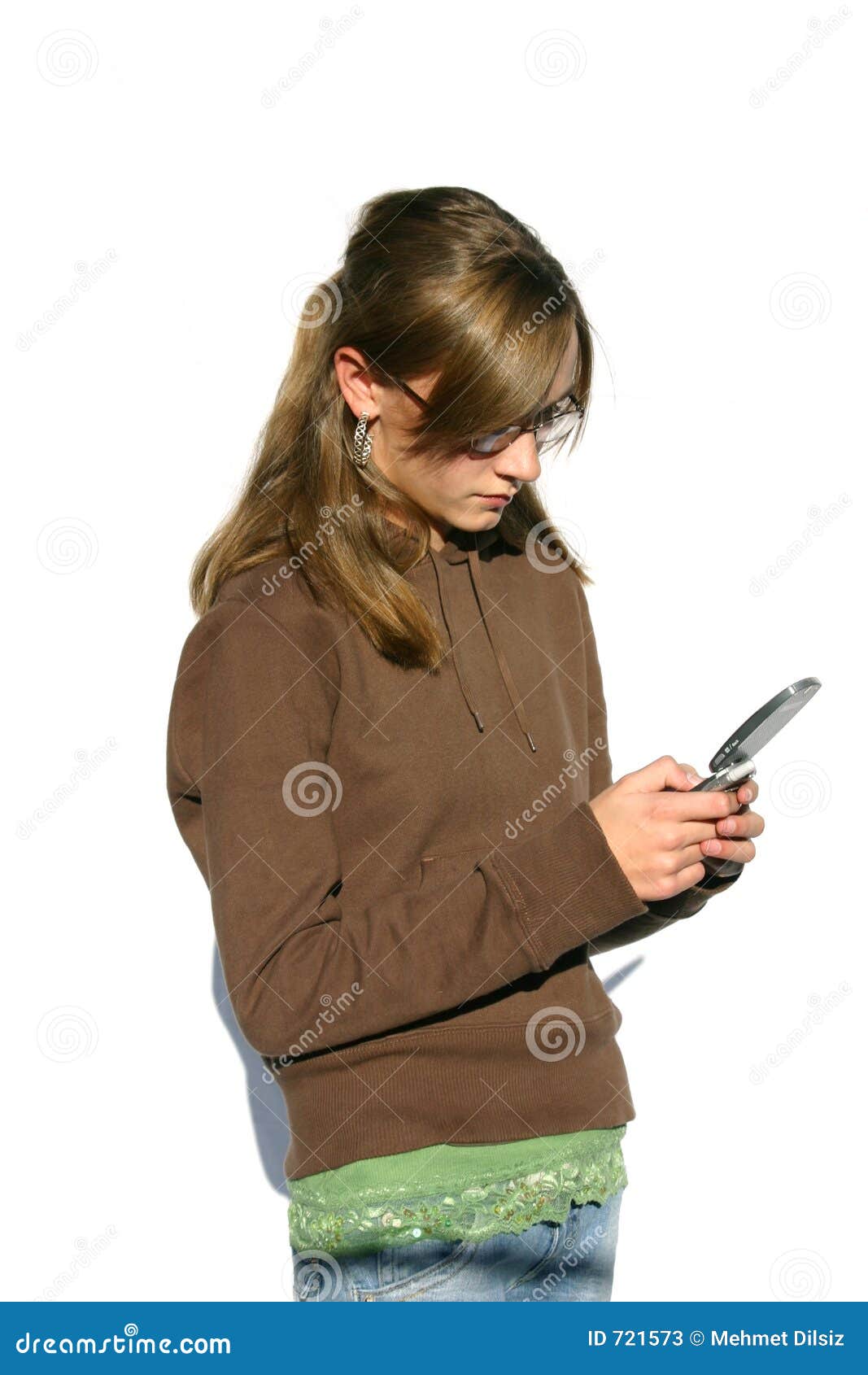 Teen Breaking Up Over a Text Message Stock Image - Image of phone ...