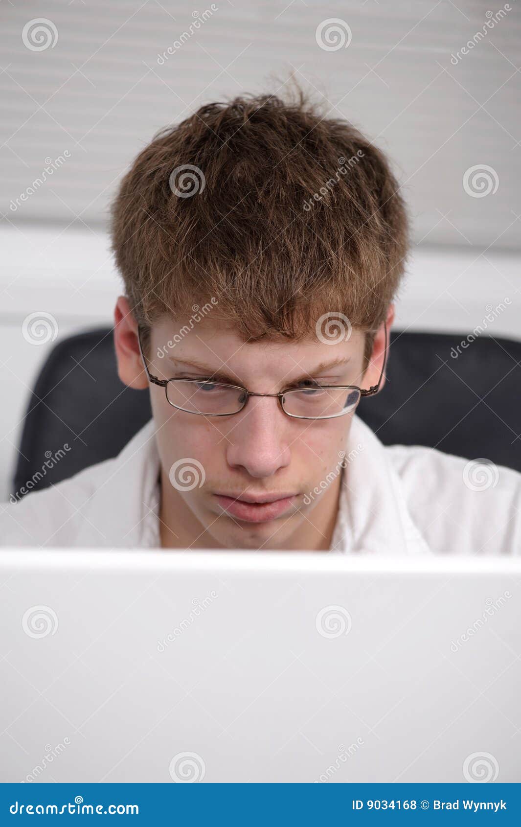 Teen on computer stock photo. Image of communication, person - 9034168