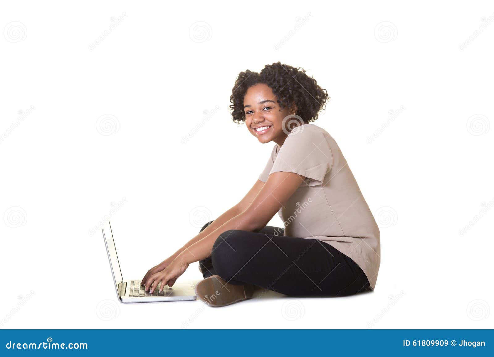 A teen on the computer stock image. Image of daughters - 61809909