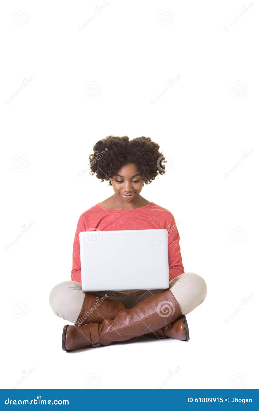 A teen on the computer stock image. Image of girl, group - 61809915