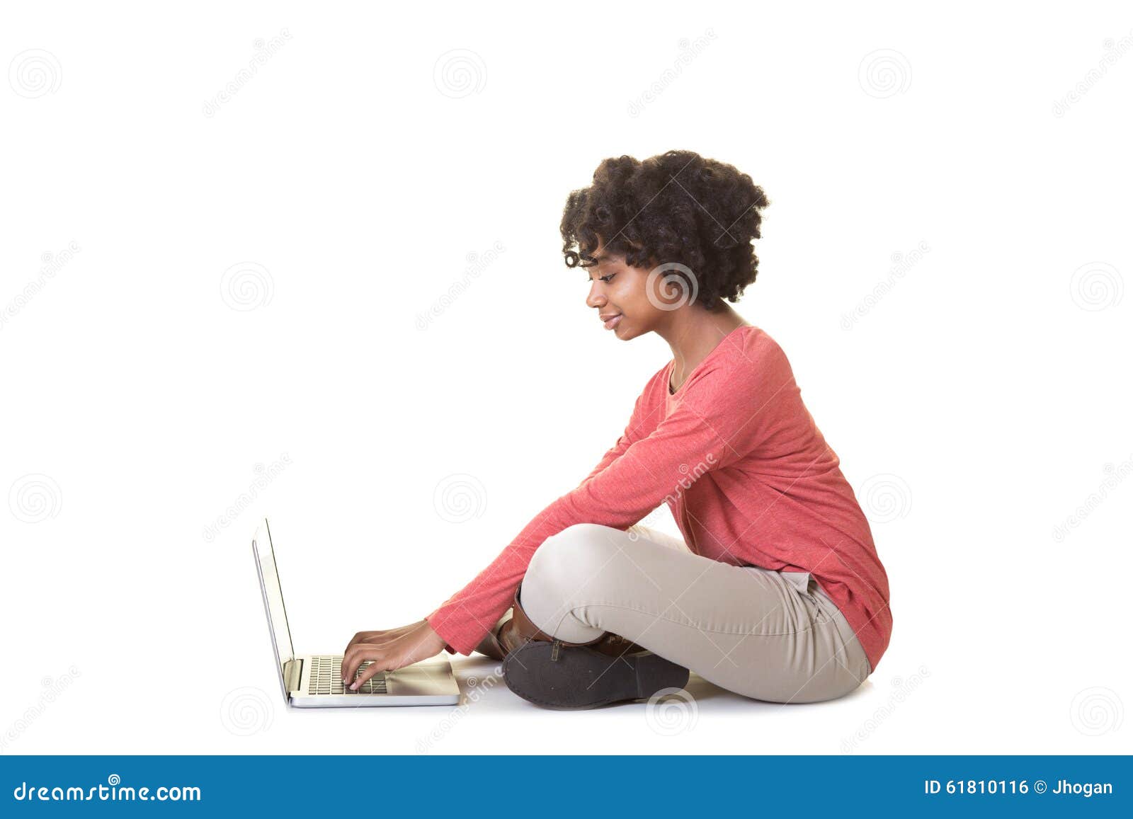 A teen on the computer stock photo. Image of adult, beauty - 61810116