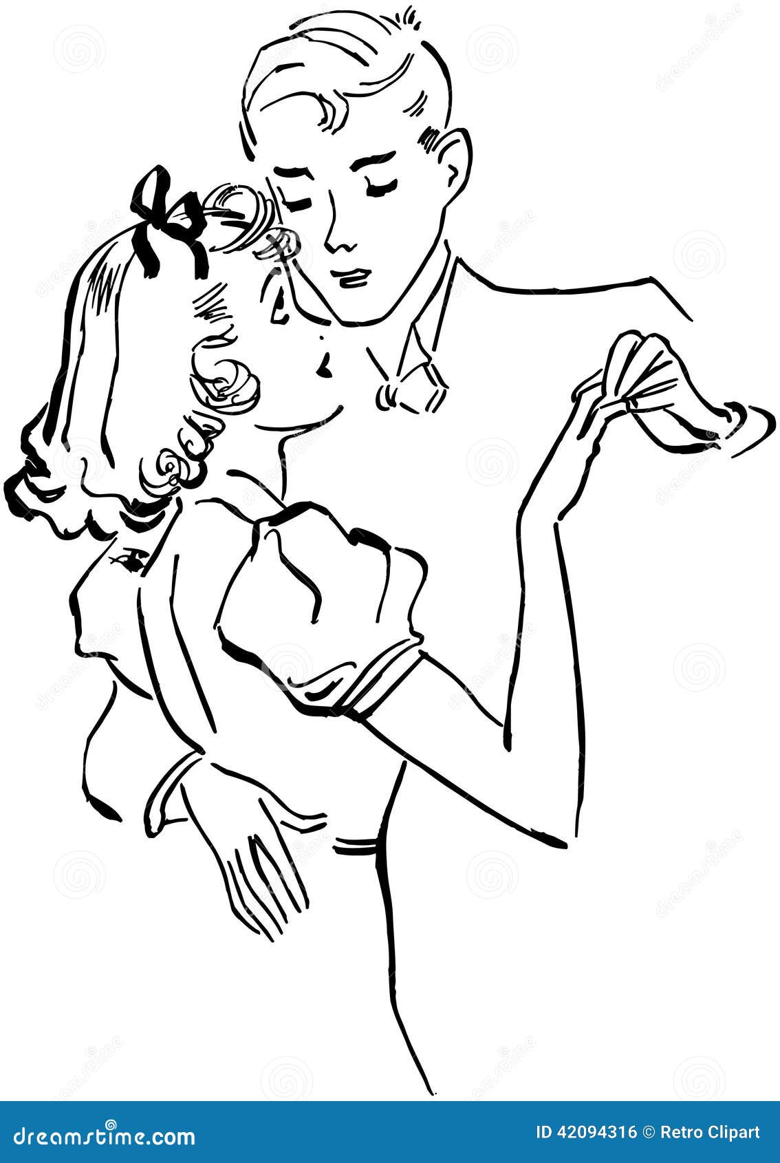 Teen Couple Slow Dancing stock vector. Illustration of beautiful - 42094316