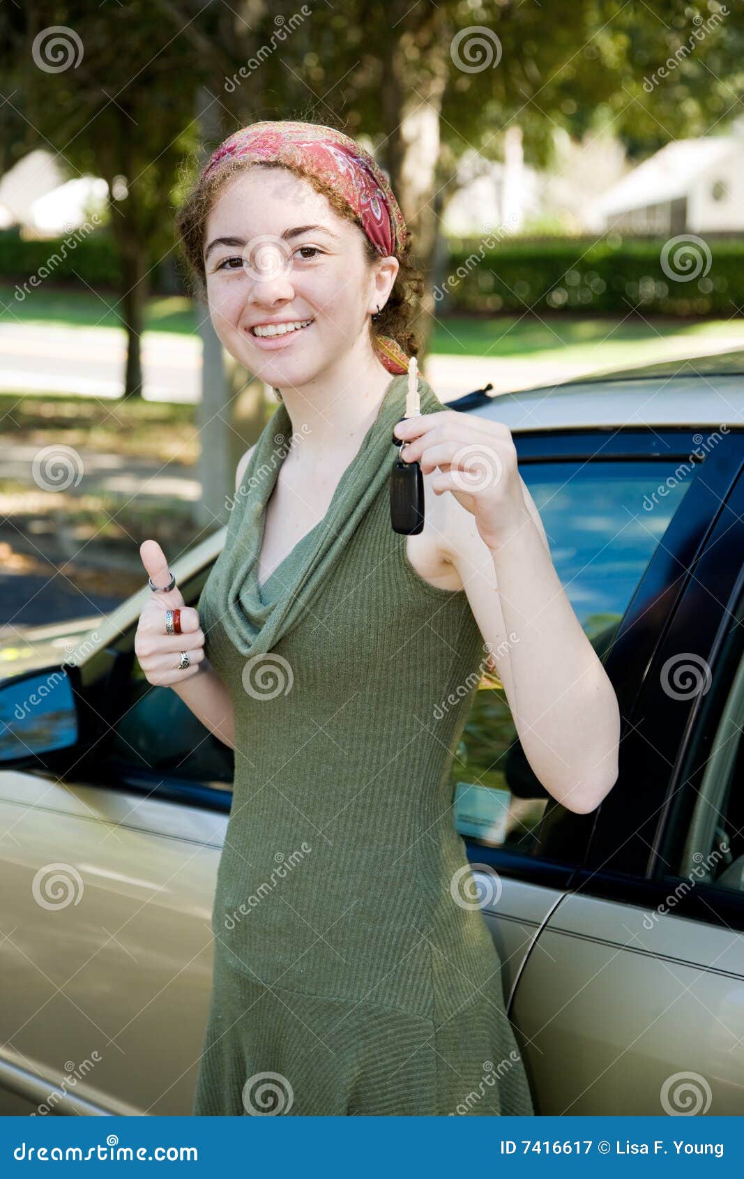 Teen Driver with Keys stock image. Image of license, buying - 7416617