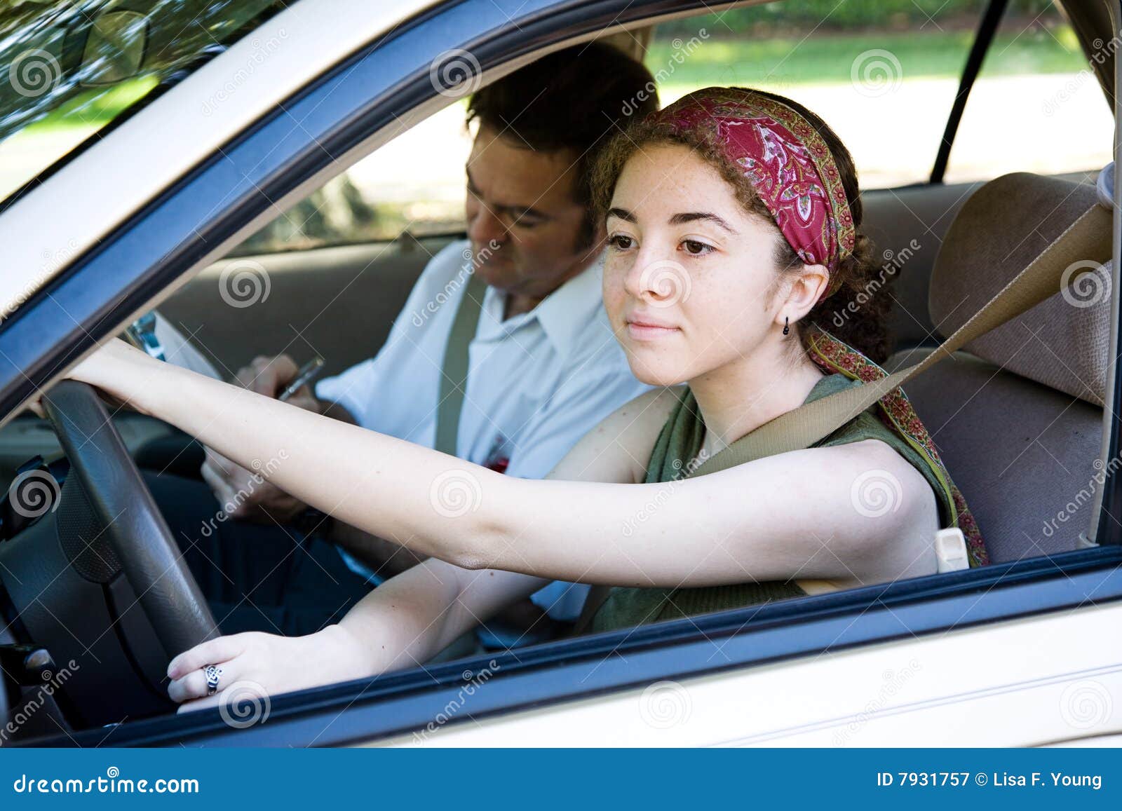 Teen Driver on the Road stock image. Image of father, interior - 7931757