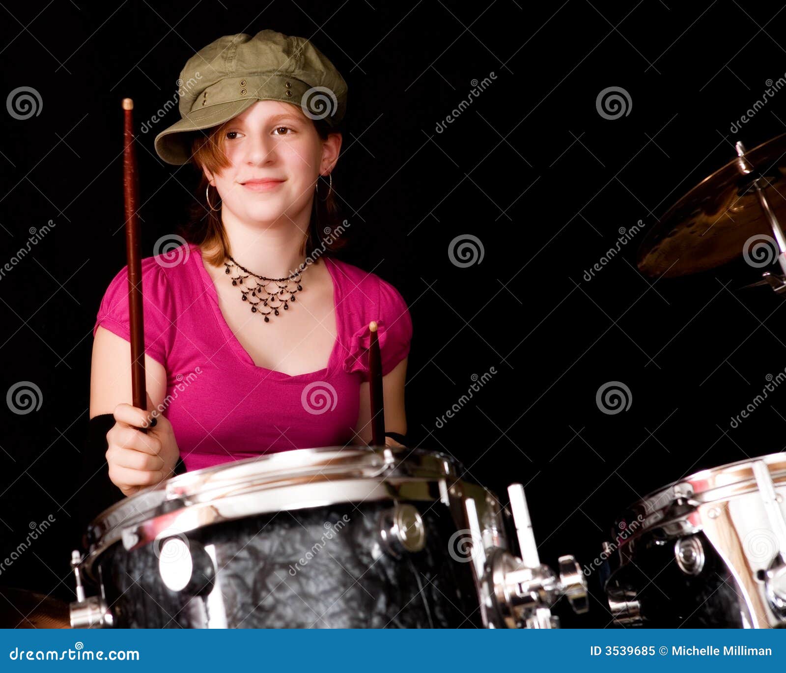 Teen Drumer stock image. Image of bass, silver, band, performance - 3539685