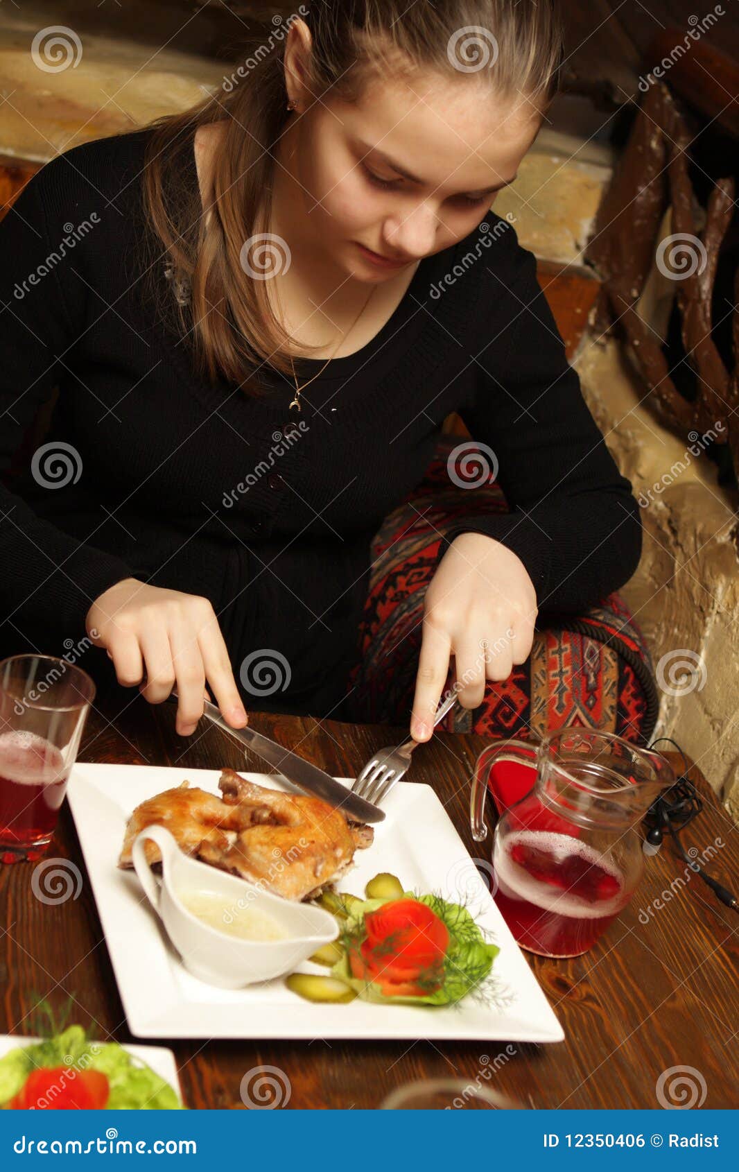 Chicken Tabaka Traditional Georgian Dish White Background Top View ...