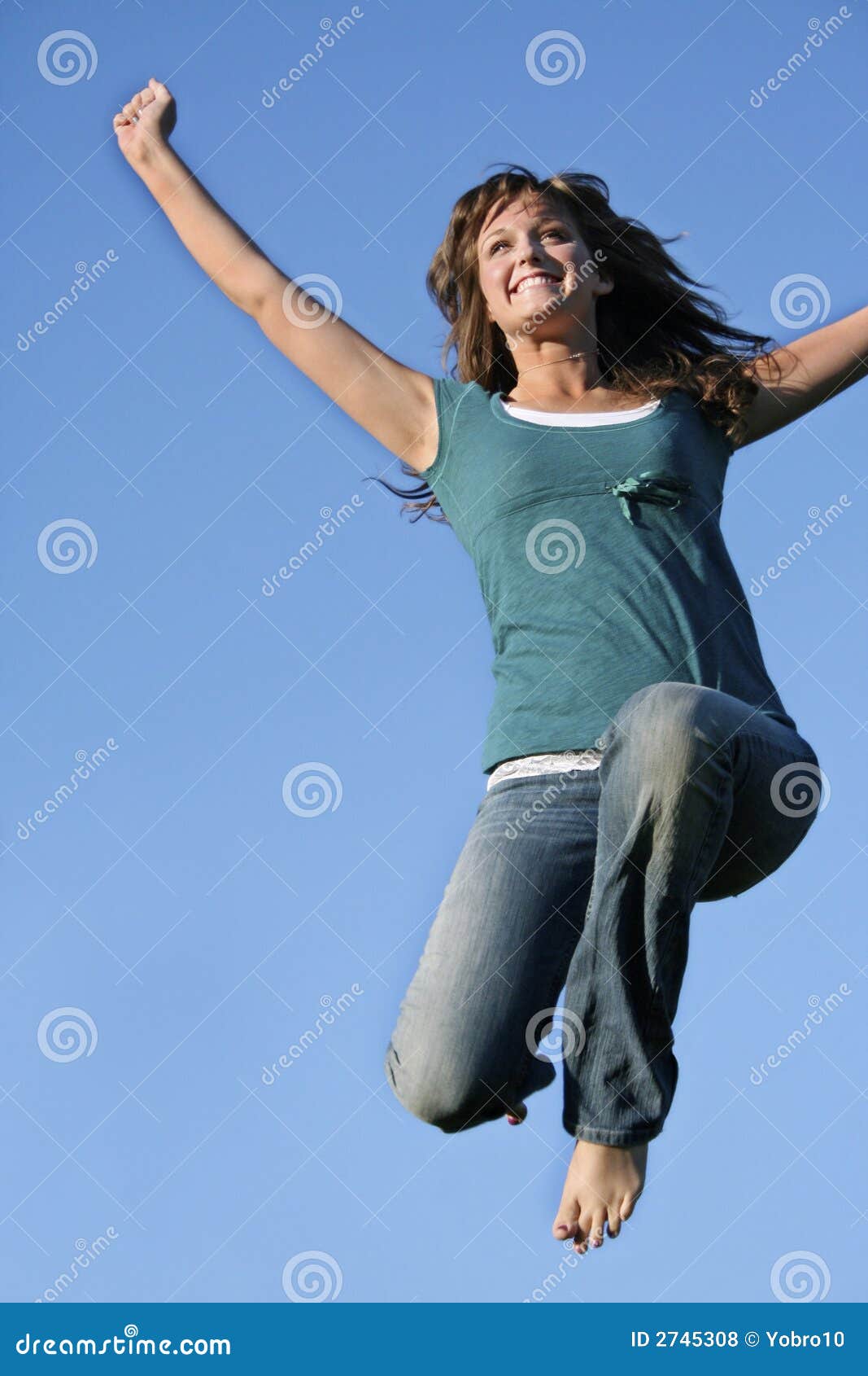 Teen Flying High stock photo. Image of excitment, leaping - 2745308
