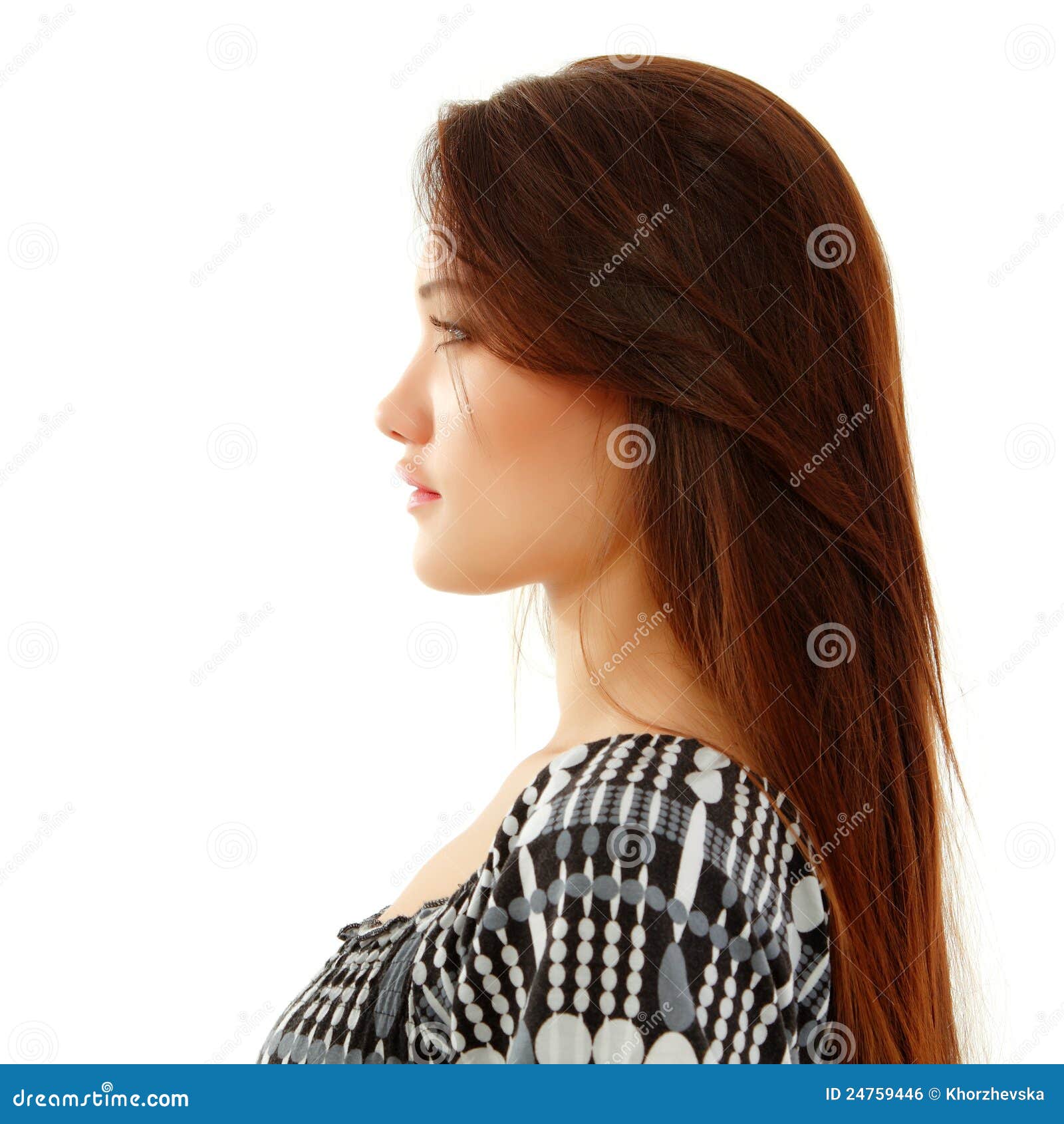 Teen Girl Beautiful Profile Enjoying Isolated On White Stock Photo ... Teen Girl Beautiful Profile Enjoying Isolated On White Stock Photo ...