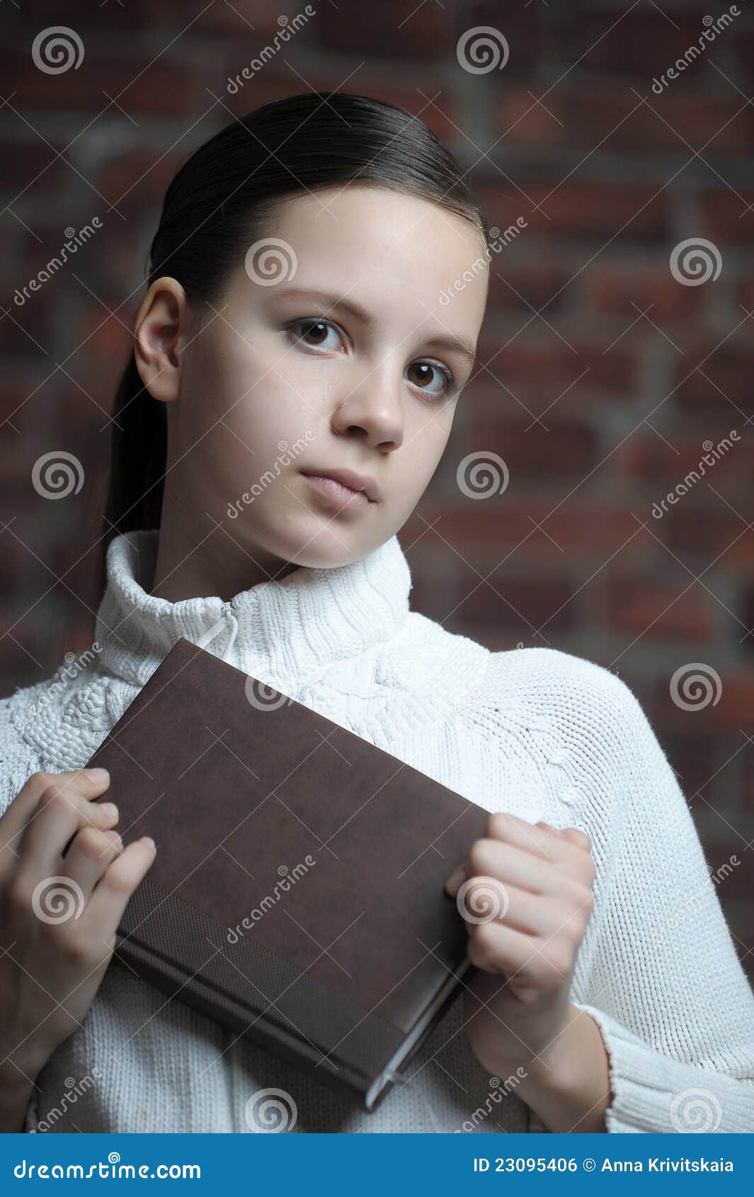 Teen girl holding a diary stock photo. Image of girl - 23095406