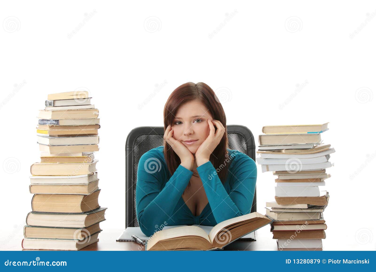 Teen girl learning stock image. Image of person, enjoy - 13280879