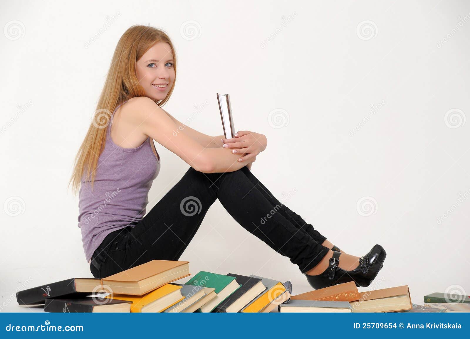 Teen girl learning stock photo. Image of happy, adult - 25709654