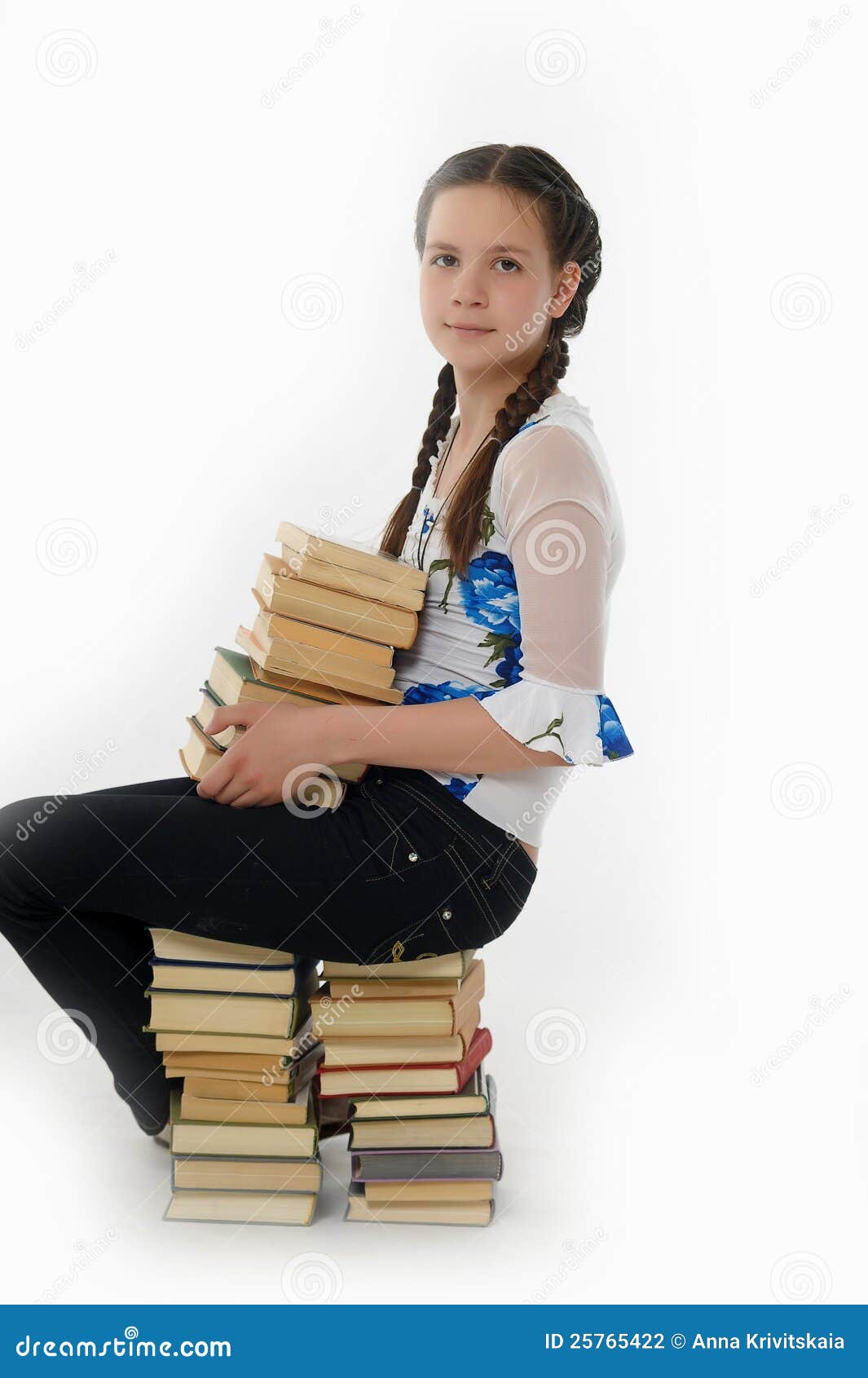 Teen girl learning stock photo. Image of cute, desk, beautiful - 25765422