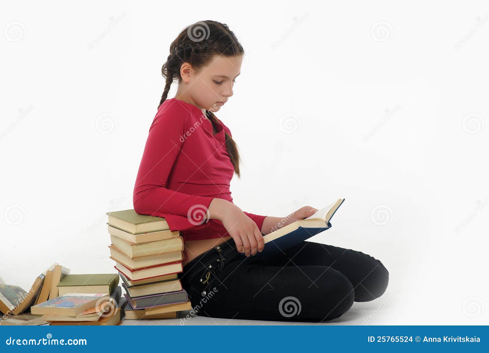 Teen girl learning stock photo. Image of smart, female - 25765524