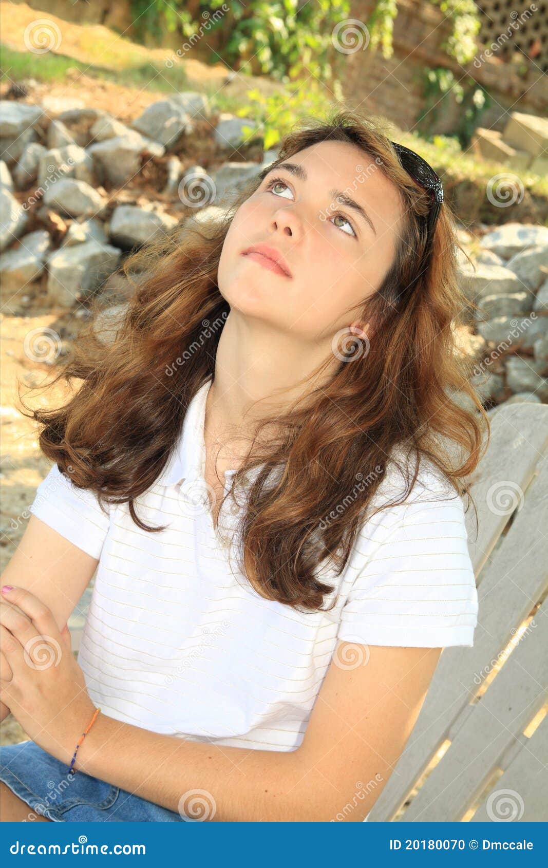 Teen Girl Looking Up Stock Photo - Image: 20180070