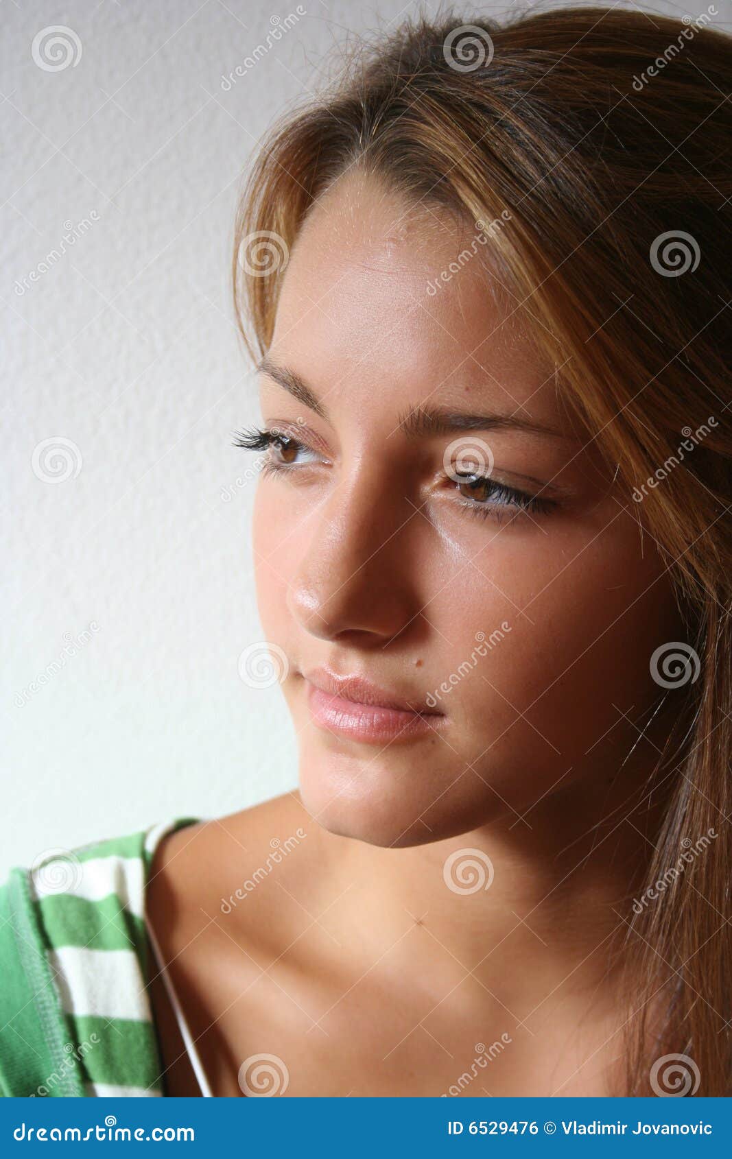 Teen girl shadow stock photo. Image of happy, brunette - 6529476